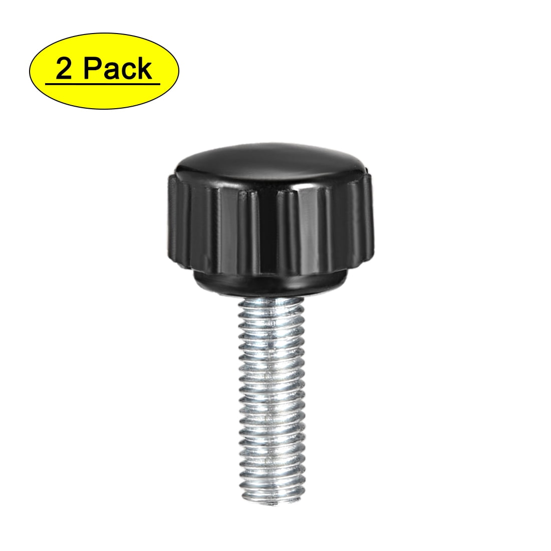 Uxcell Knurled Clamping Knobs Threaded Stud Round Head Thumb Screws M5 ...