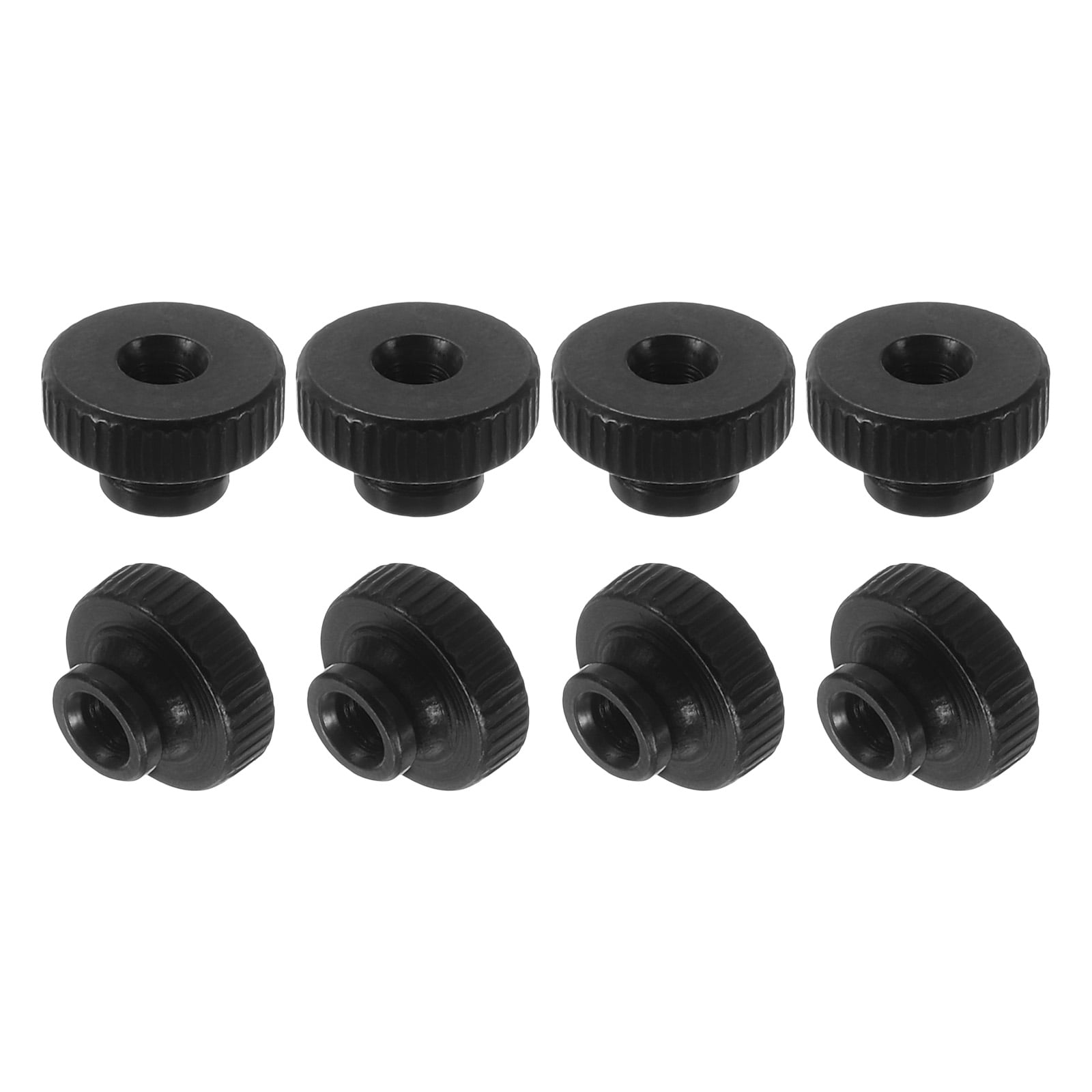 Uxcell Knurled Thumb Nuts 12Pack M3 Carbon Steel Nut High Head Through ...