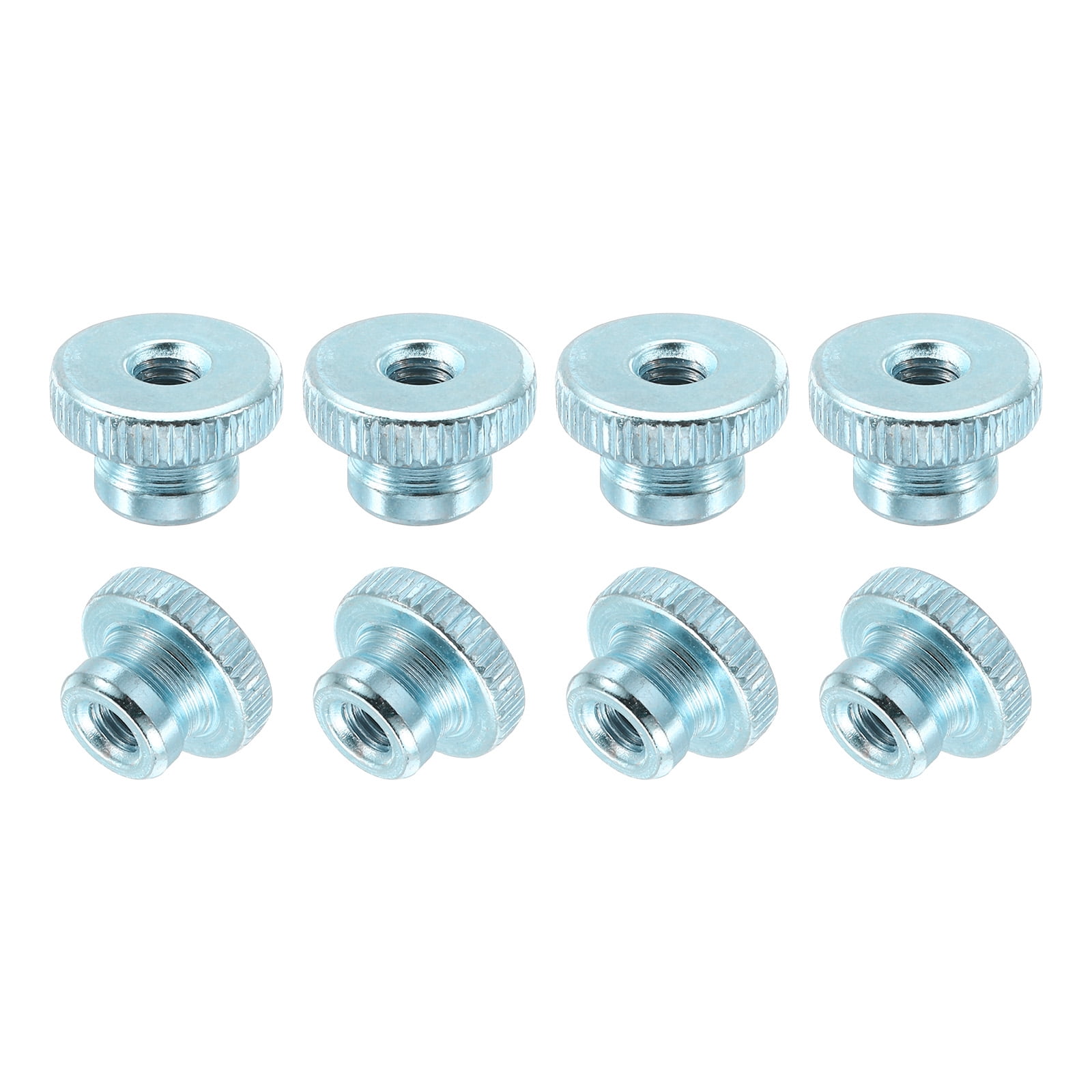 Uxcell Knurled Thumb Nuts 12Pcs M5 Carbon Steel Nut High Head Through ...