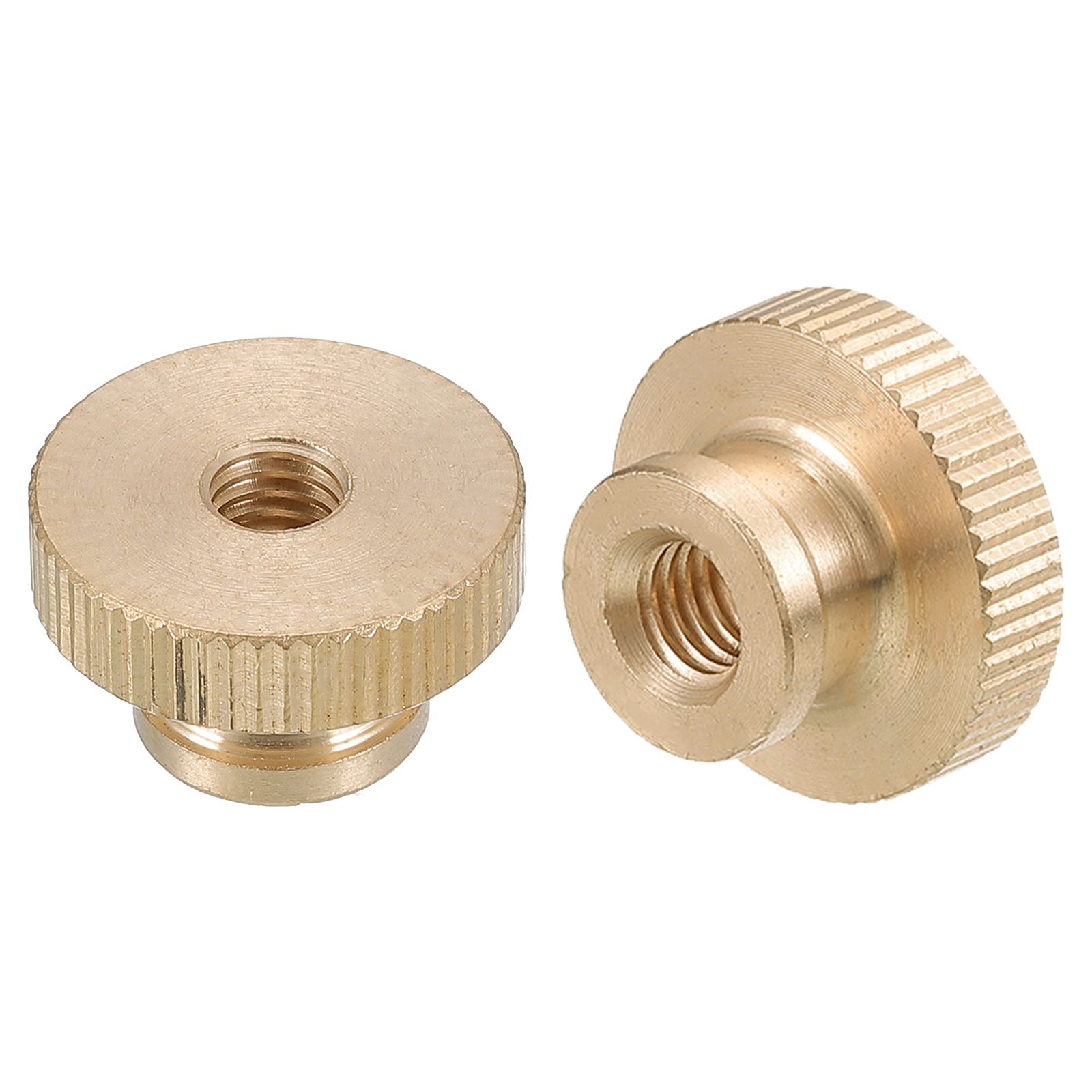 Uxcell Knurled Thumb Nuts, 2 Pack M6 x D20mm x H12mm Brass Knurled Nut with High Head Adjusting ...