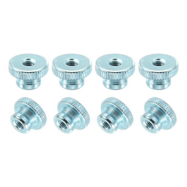 Uxcell Knurled Thumb Nuts 24Pcs M5 Carbon Steel Nut High Head Through ...