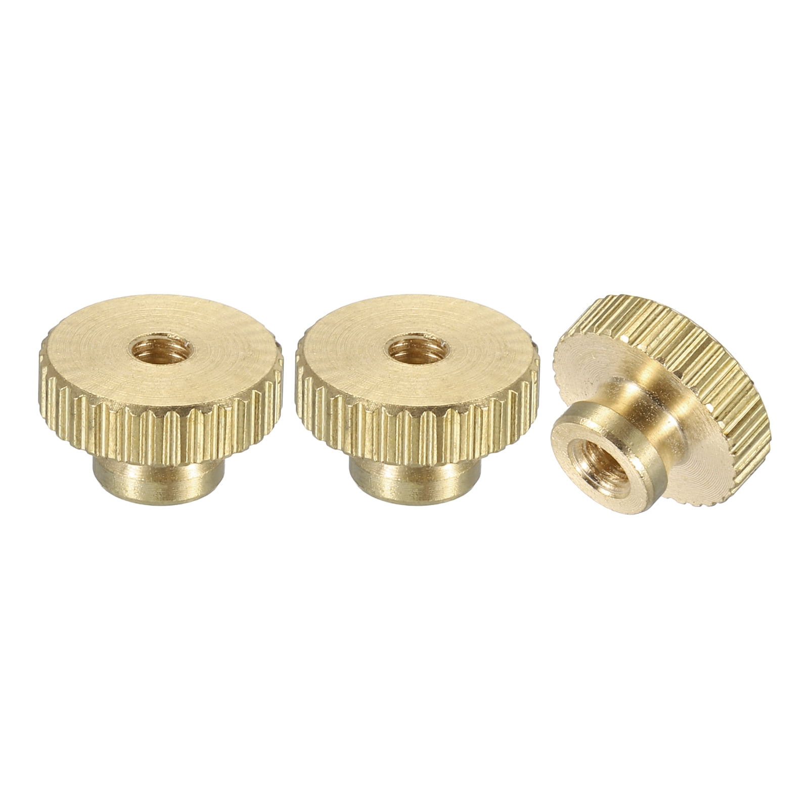 Uxcell Knurled Thumb Nuts, 3 Pack M3 x D11mm x H6.5mm Brass Knurl Nut ...