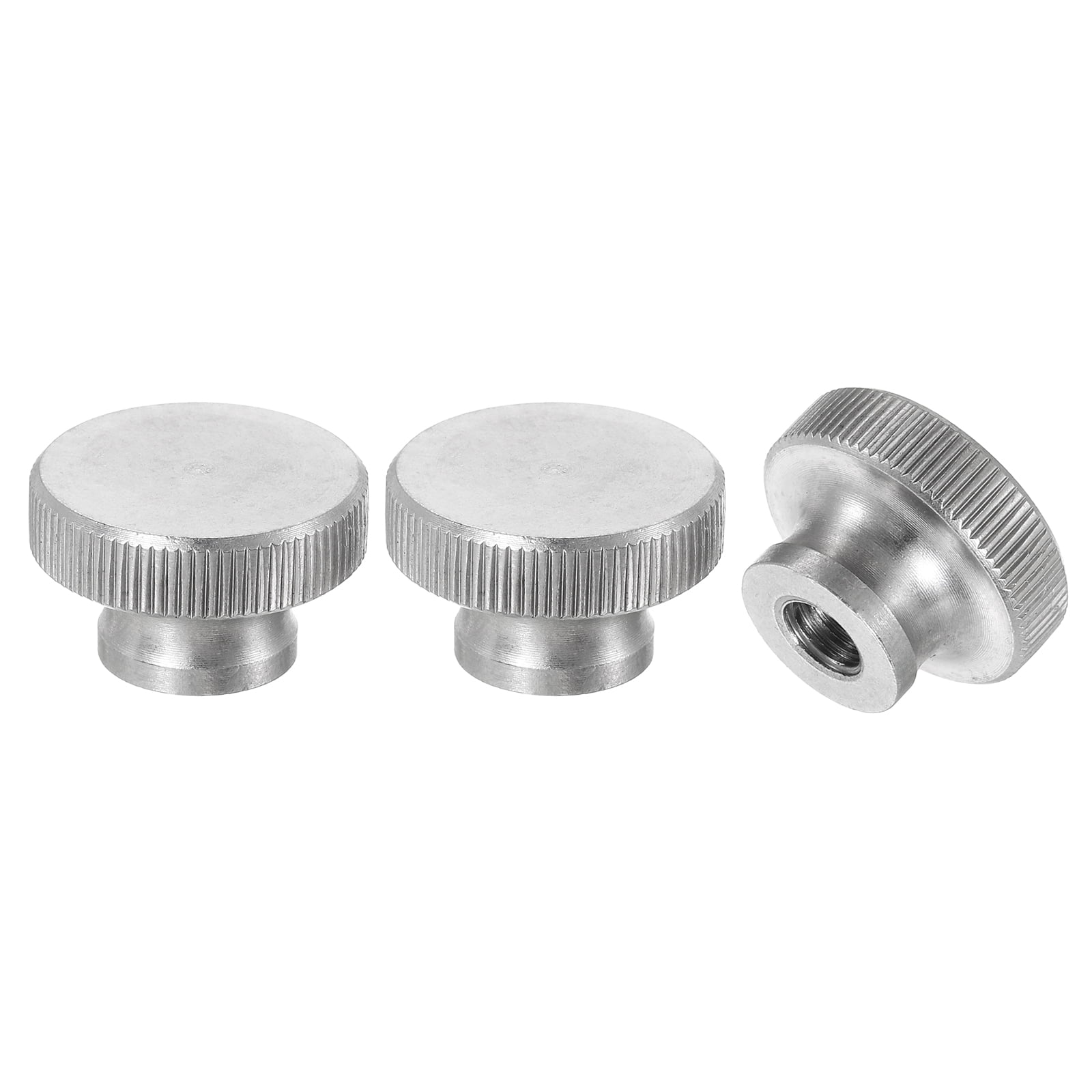 Uxcell Knurled Thumb Nuts, 3 Pack M6 x D20mm x H12mm Stainless Steel ...
