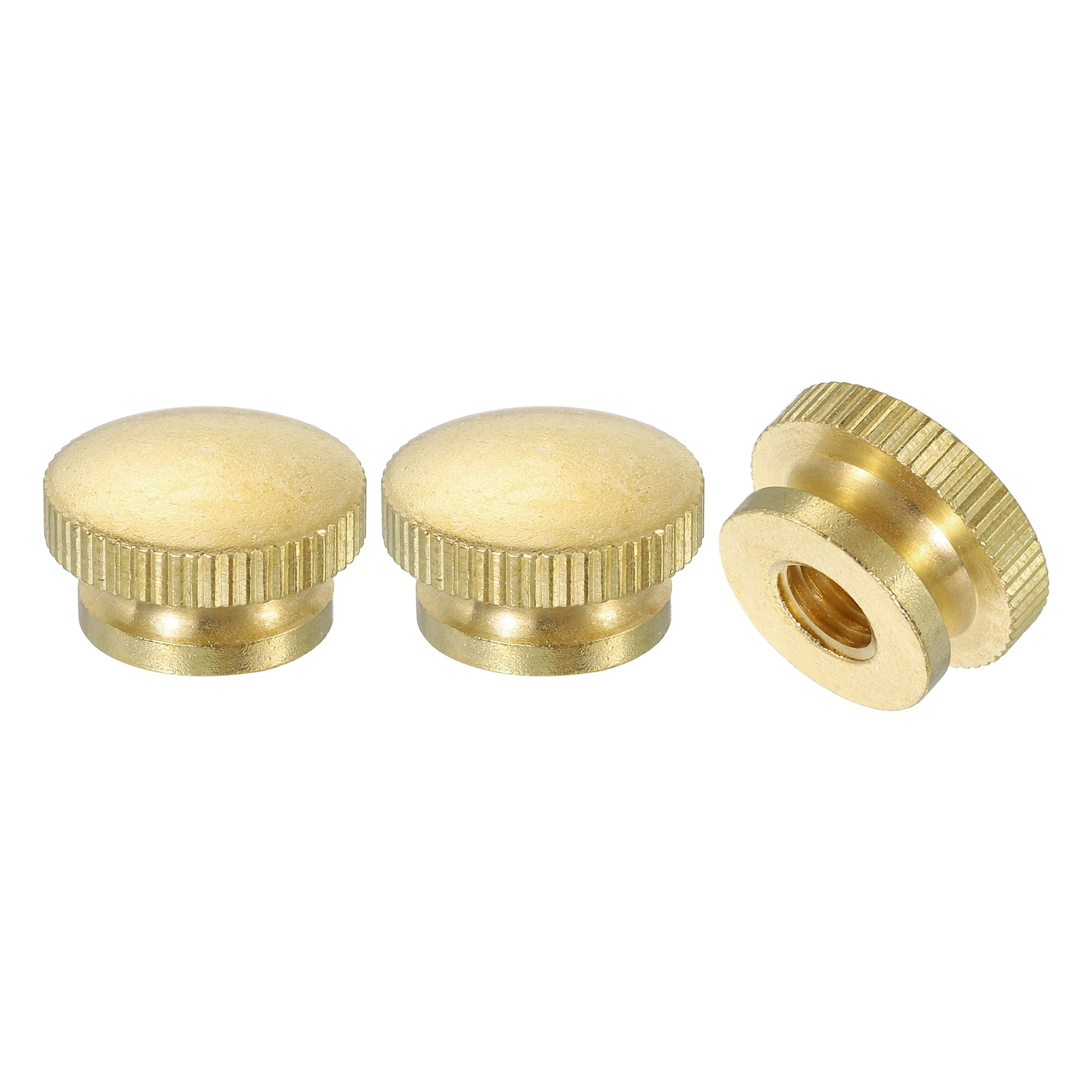 Uxcell Knurled Thumb Nuts, 3 Pack M8 x D20mm x H12mm Brass Knurl Nut ...