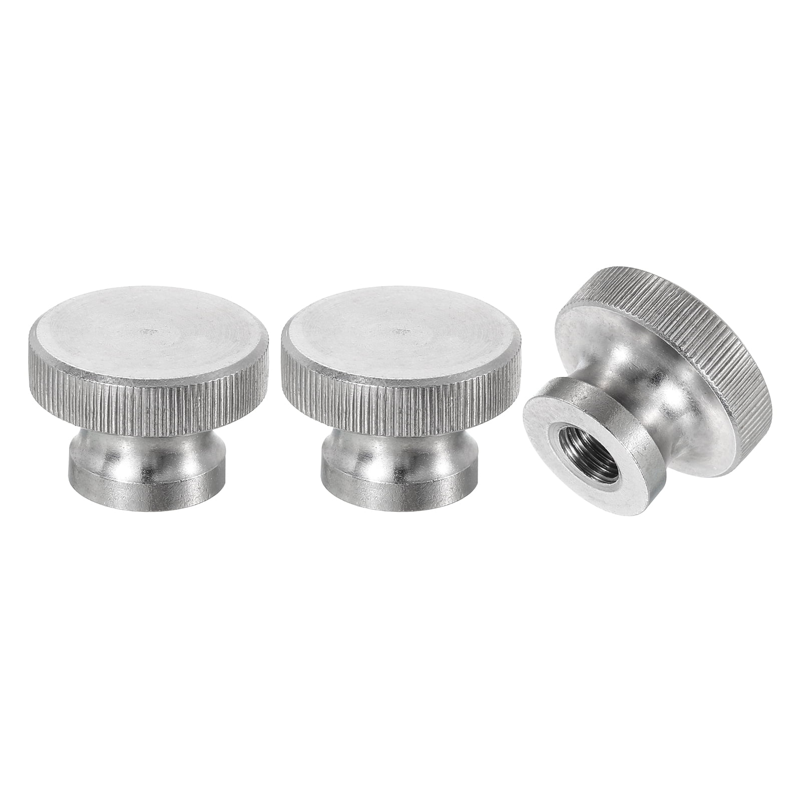 Uxcell Knurled Thumb Nuts, 3 Pack M8 x D24mm x H16mm Stainless Steel ...