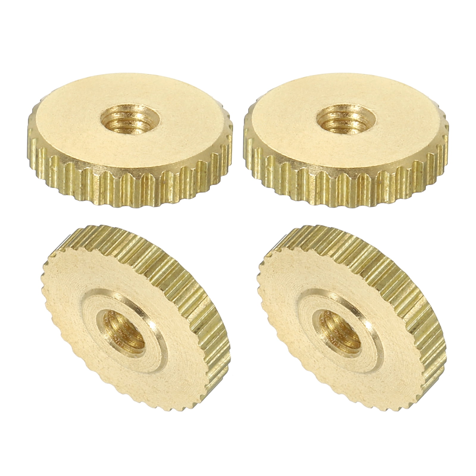 Uxcell Knurled Thumb Nuts, 4 Pack M3 x D11mm x H2.5mm Brass Knurl Nut ...