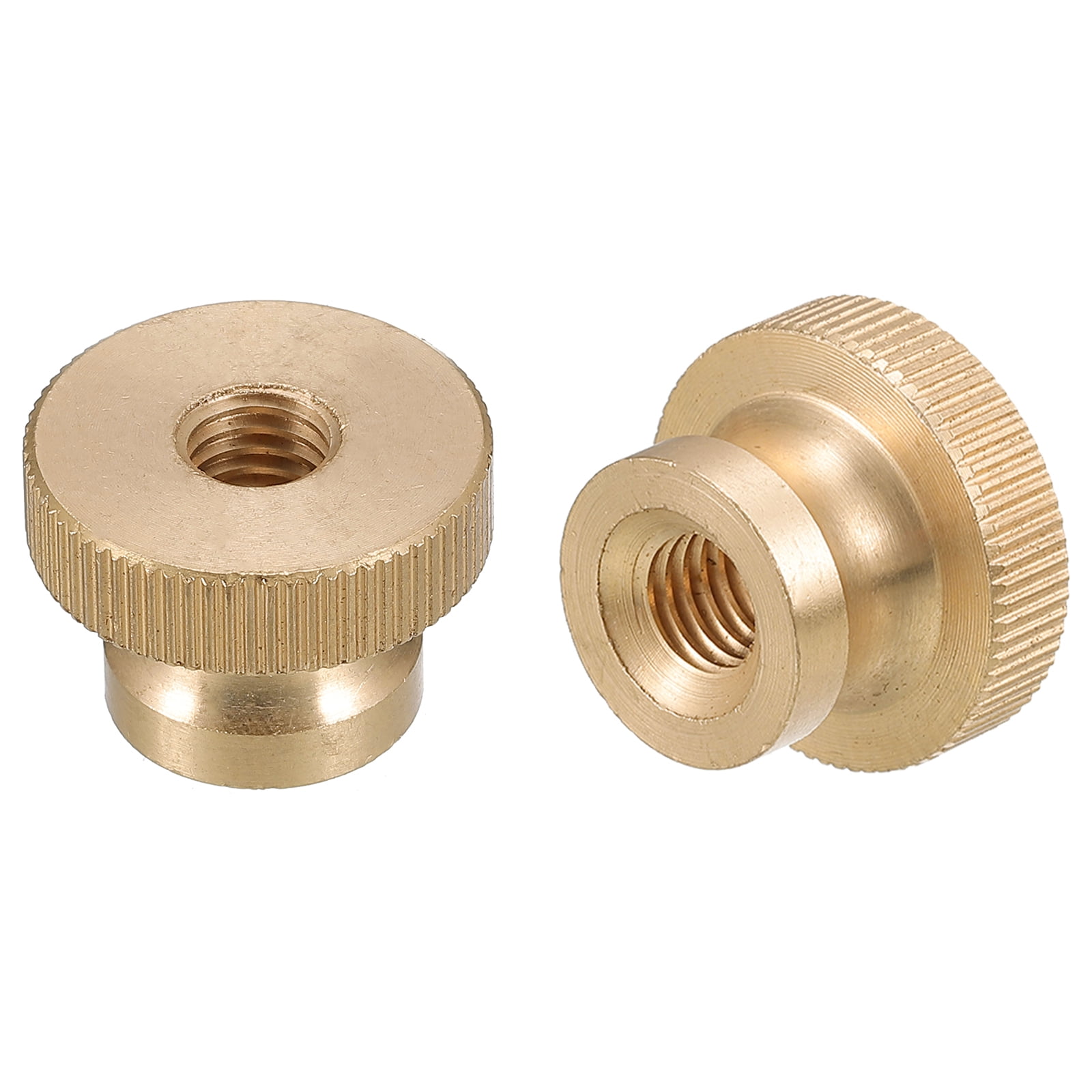 Uxcell Knurled Thumb Nuts, 4 Pack M8 x D23mm x H16mm Brass Knurled Nut ...
