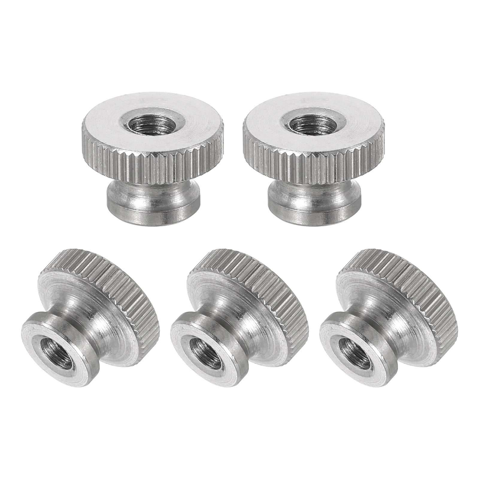 Uxcell Knurled Thumb Nuts, 5 Pack M4 x D12mm x H8mm Stainless Steel ...