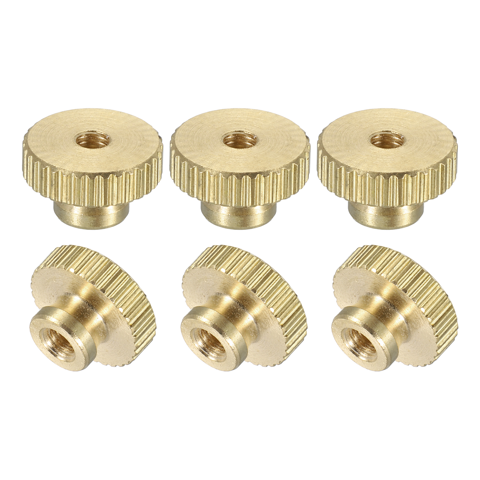 Uxcell Knurled Thumb Nuts, 6 Pack M3 x D11mm x H6.5mm Brass Knurl Nut ...