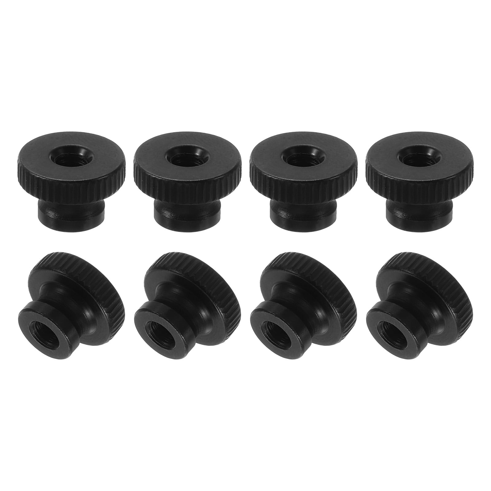 Uxcell Knurled Thumb Nuts 8Pack M5 Carbon Steel Nut High Head Through ...