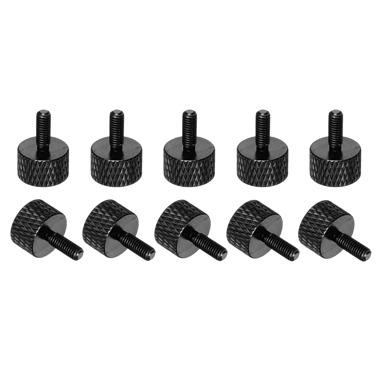 Uxcell Knurled Thumb Screw, Aluminum Alloy Flat Knurled Head Fasteners ...