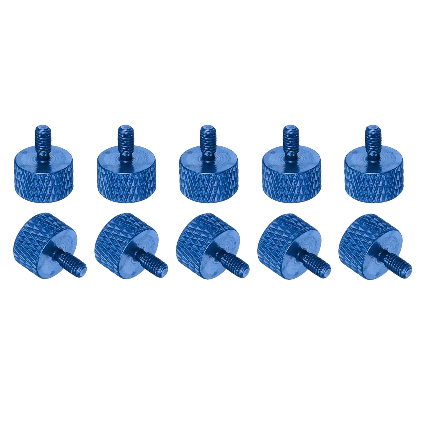 Uxcell Knurled Thumb Screw, Aluminum Alloy Flat Knurled Head Fasteners ...