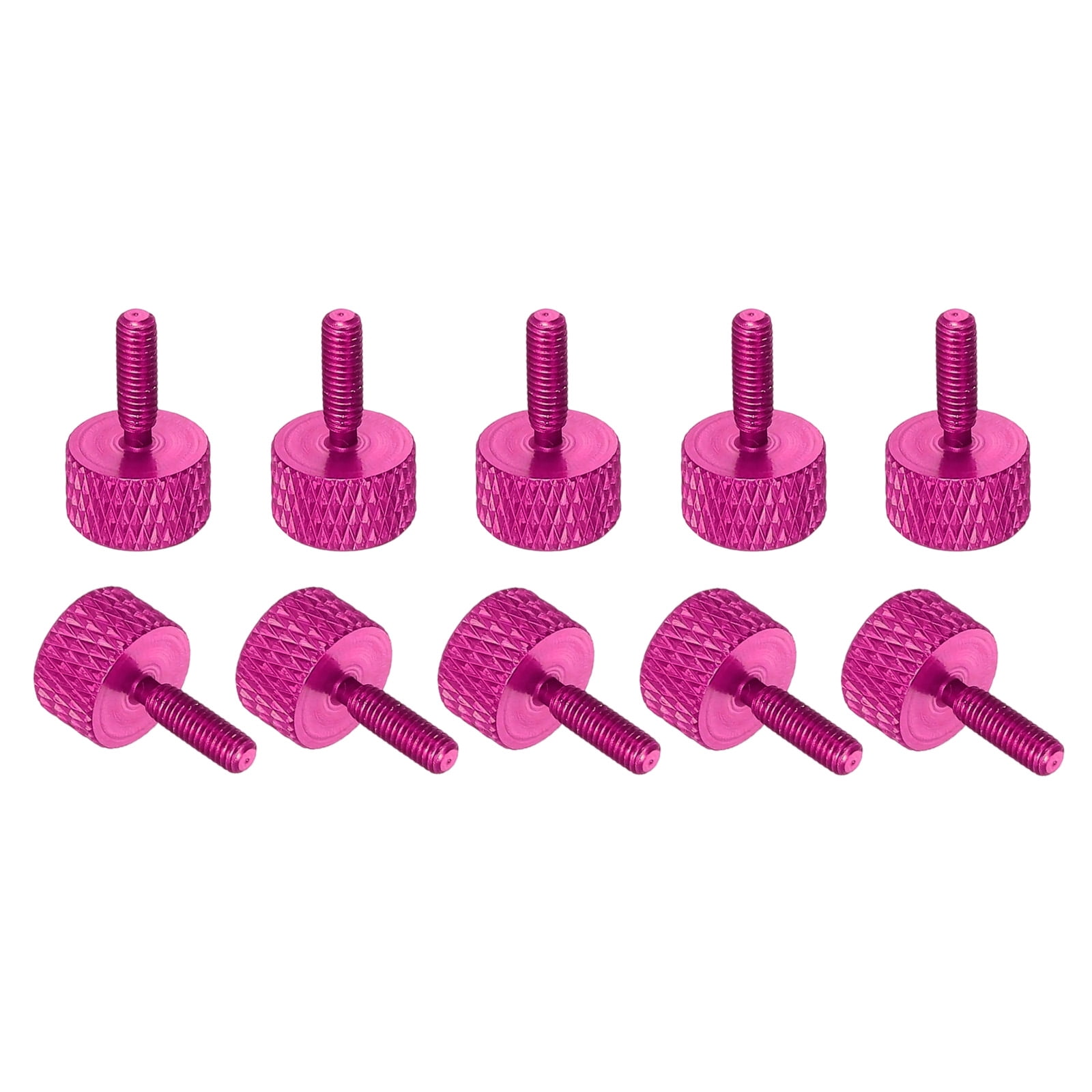 Uxcell Knurled Thumb Screw, Aluminum Alloy Flat Knurled Head Fasteners ...