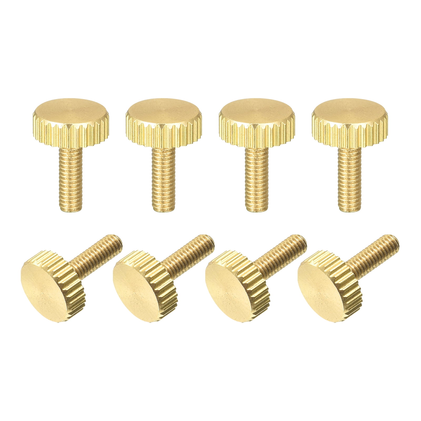 Uxcell Knurled Thumb Screws, M3x10mm Flat Brass Bolts Grip Knobs ...