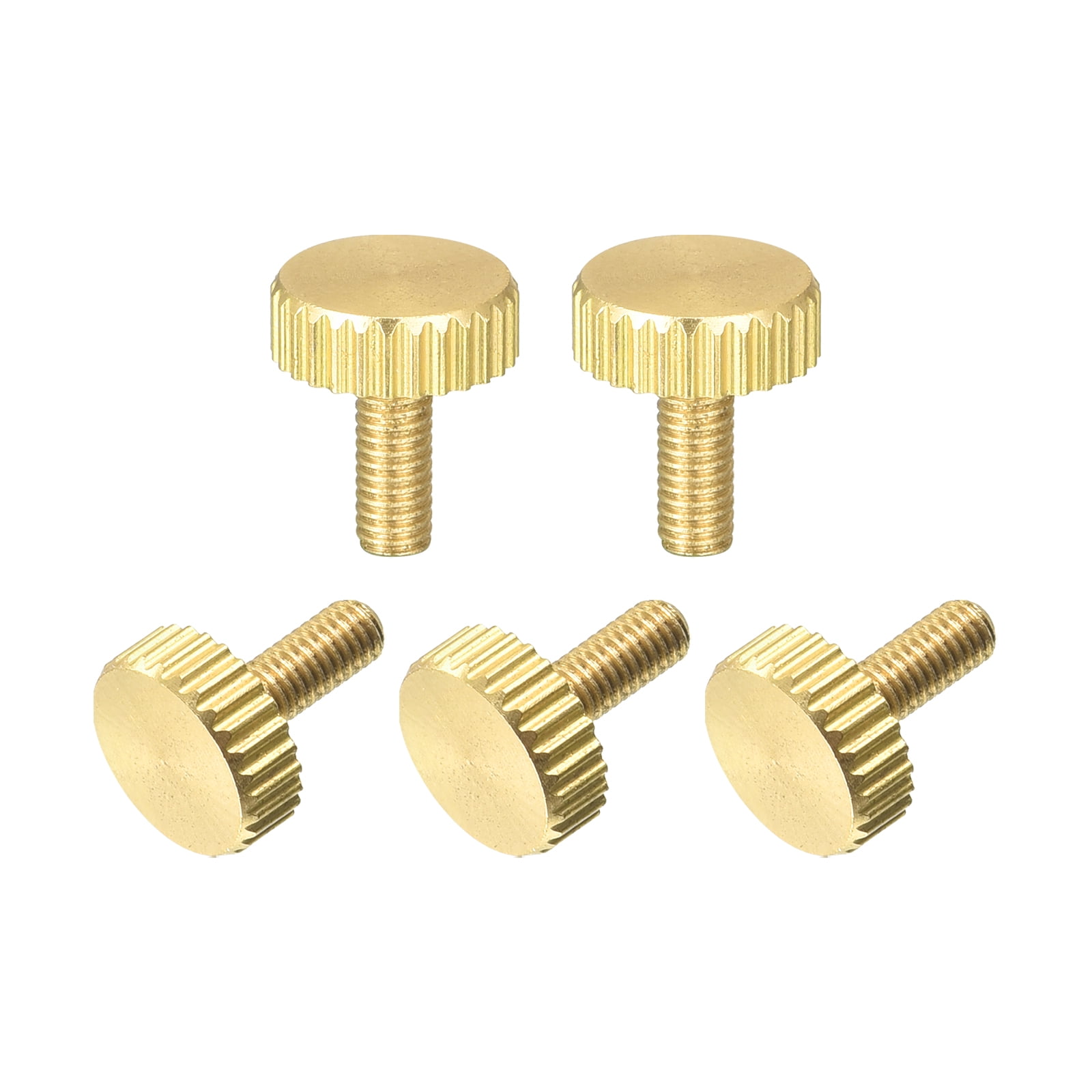 Uxcell Knurled Thumb Screws, M3x8mm Flat Brass Bolts Grip Knobs ...