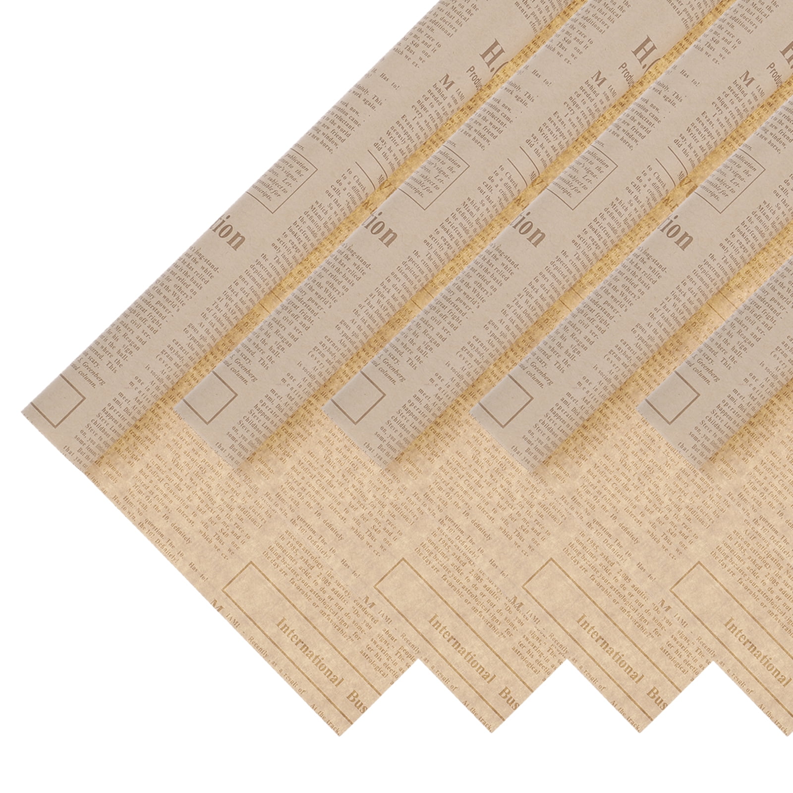 Uxcell Kraft Wrapping Paper Roll, 20x14" News Paper Gift Paper Wrapper ...