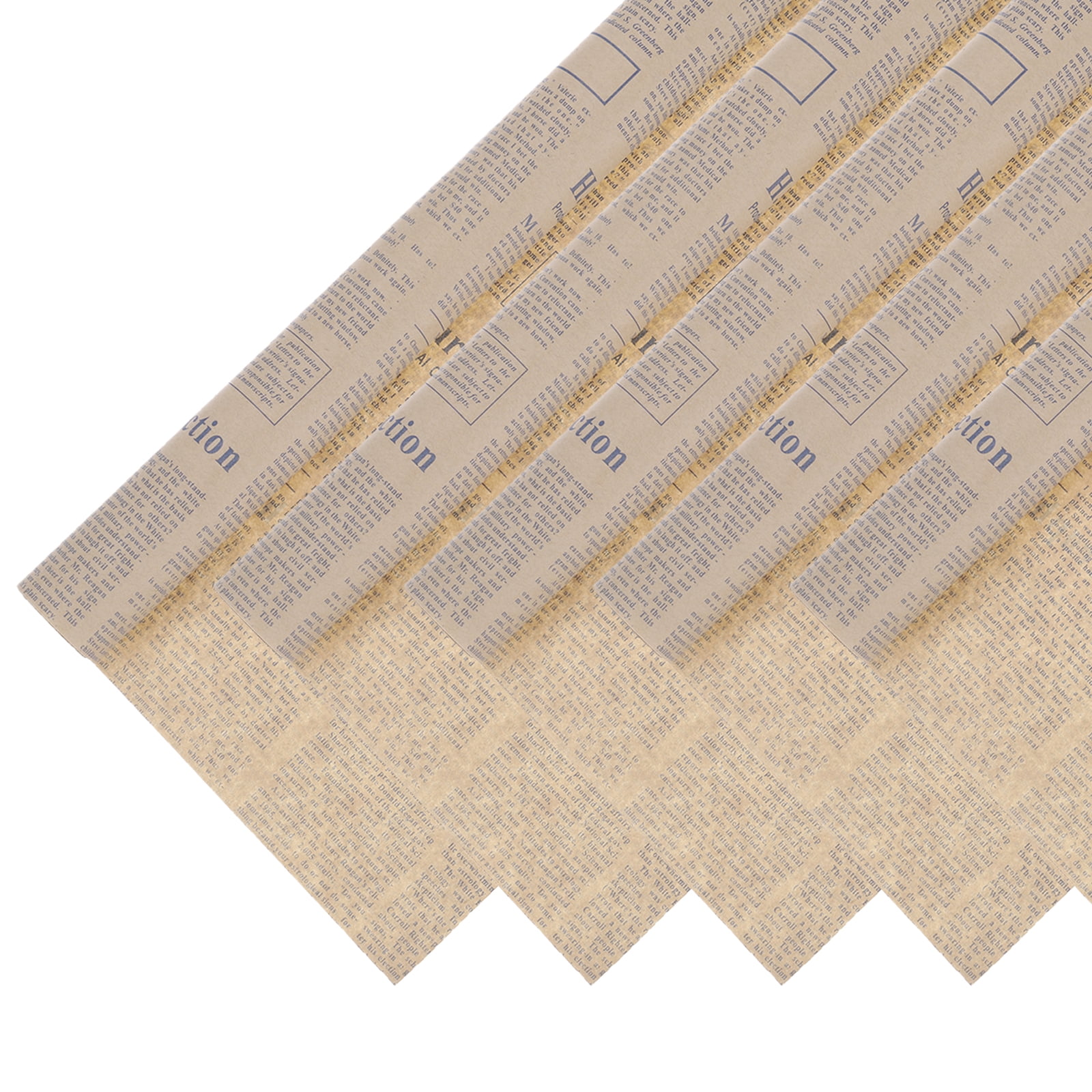 Uxcell Kraft Wrapping Paper Roll, 28x20" News Paper Gift Paper Wrapper ...