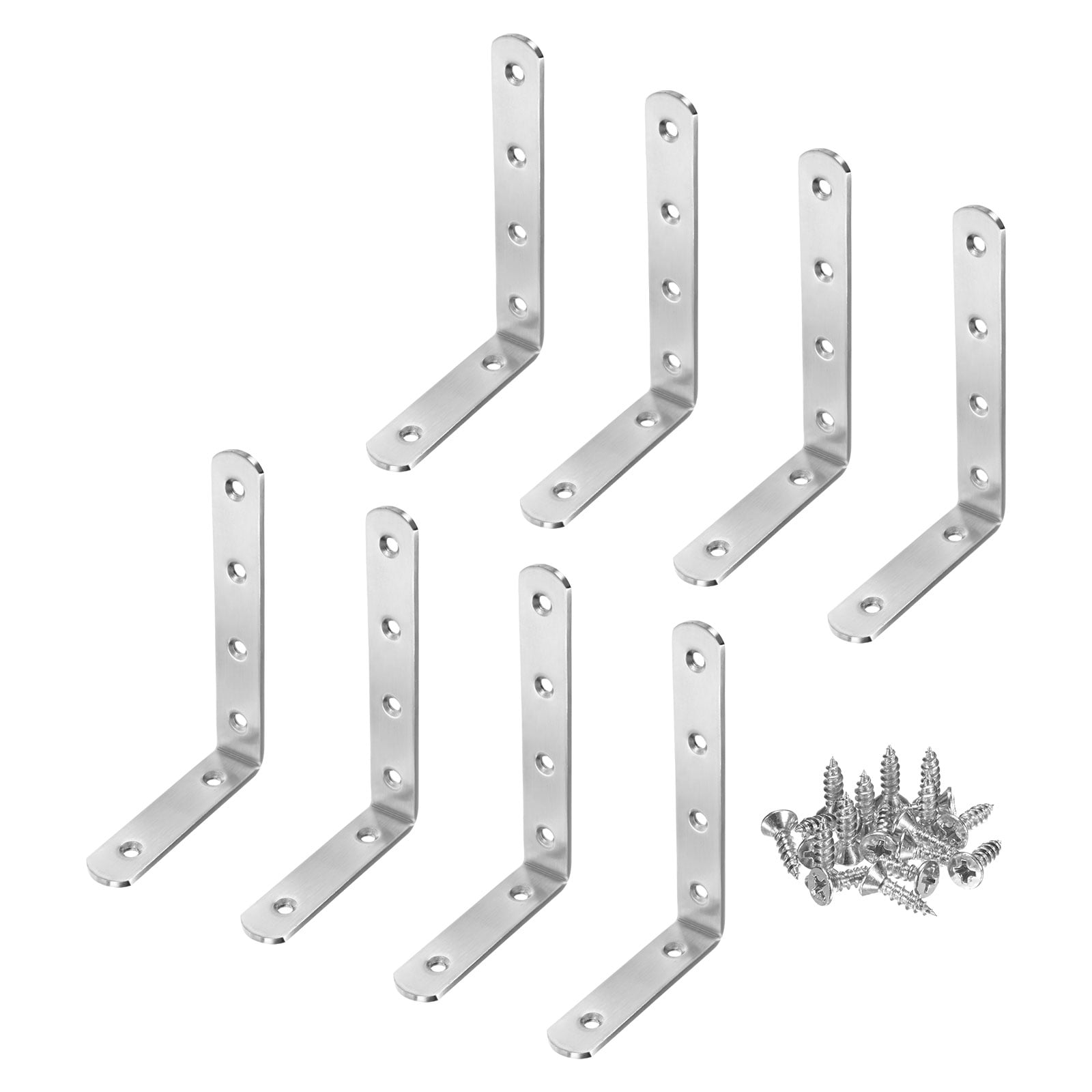 Uxcell L Bracket Corner Brace, 5.91 x 3.94 x 0.91 Inch 90 Degree Right ...