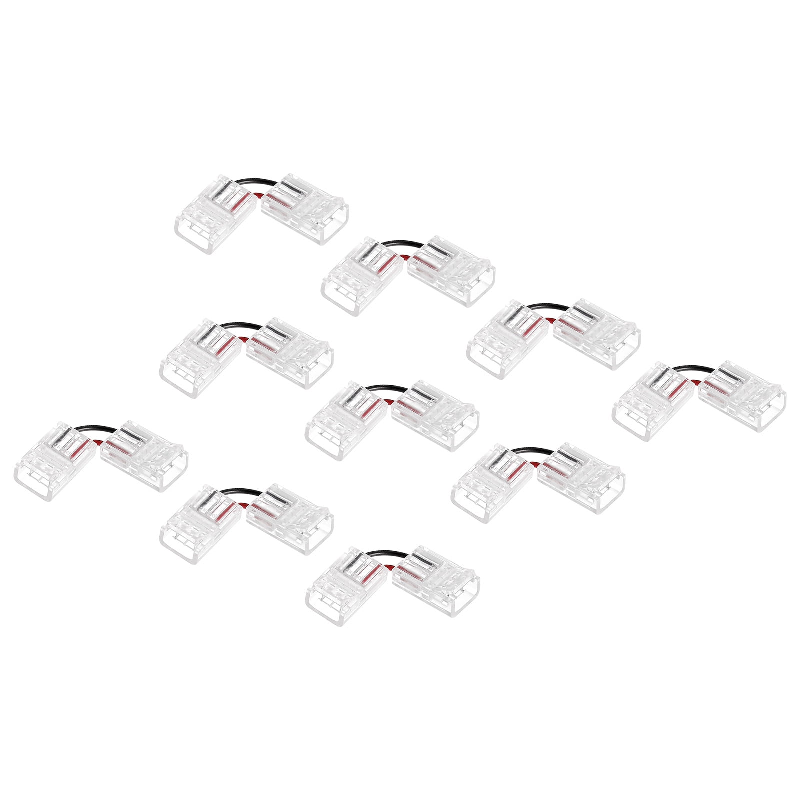 Uxcell L Shape 2Pin LED Connectors, 10mm Wide Solderless Adapter ...