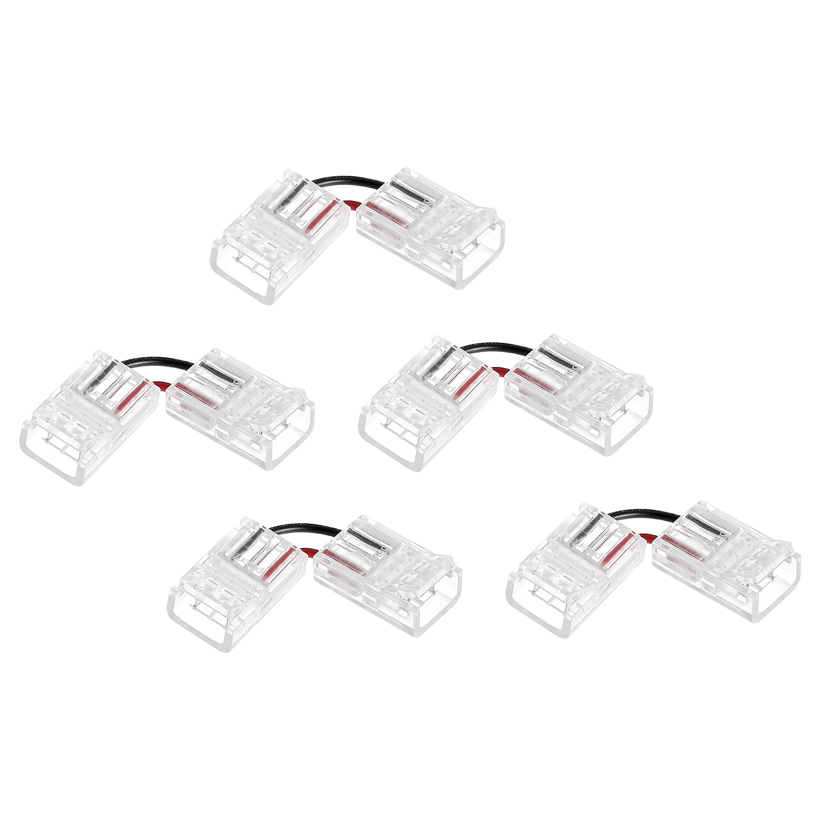Uxcell L Shape 2Pin LED Connectors, 10mm Wide Solderless Adapter ...