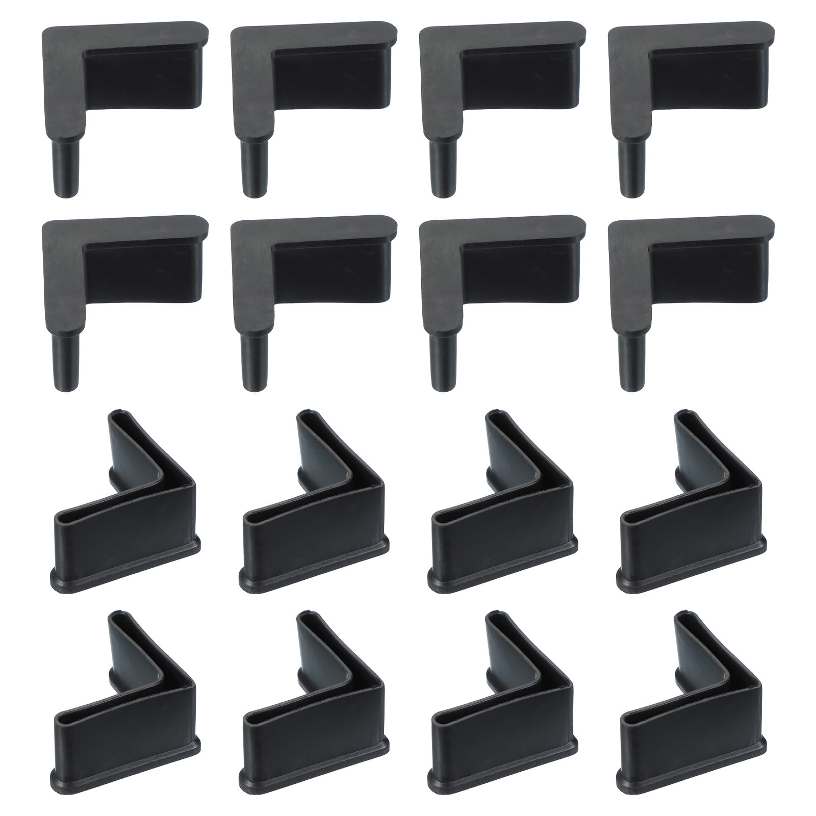 Uxcell L Shape Leg Pads 2" x 2", 16pcs Furniture Leg Cover Protectors L ...