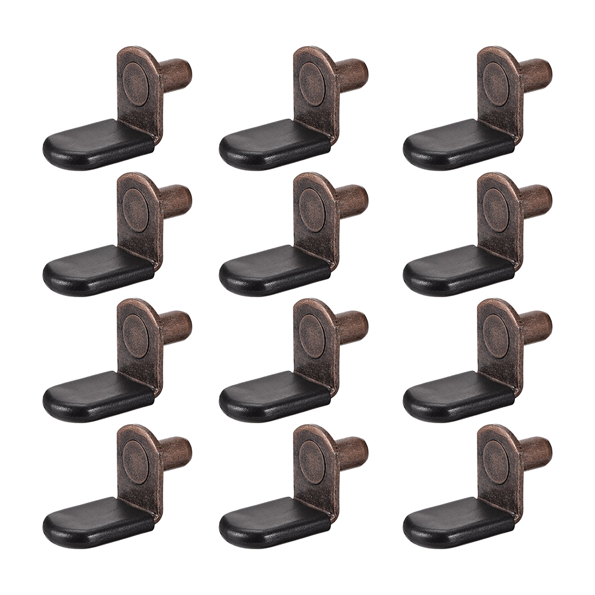 Uxcell L Shape Shelf Support Bracket Peg, Steel Bronze, 20pcs, Hardware ...