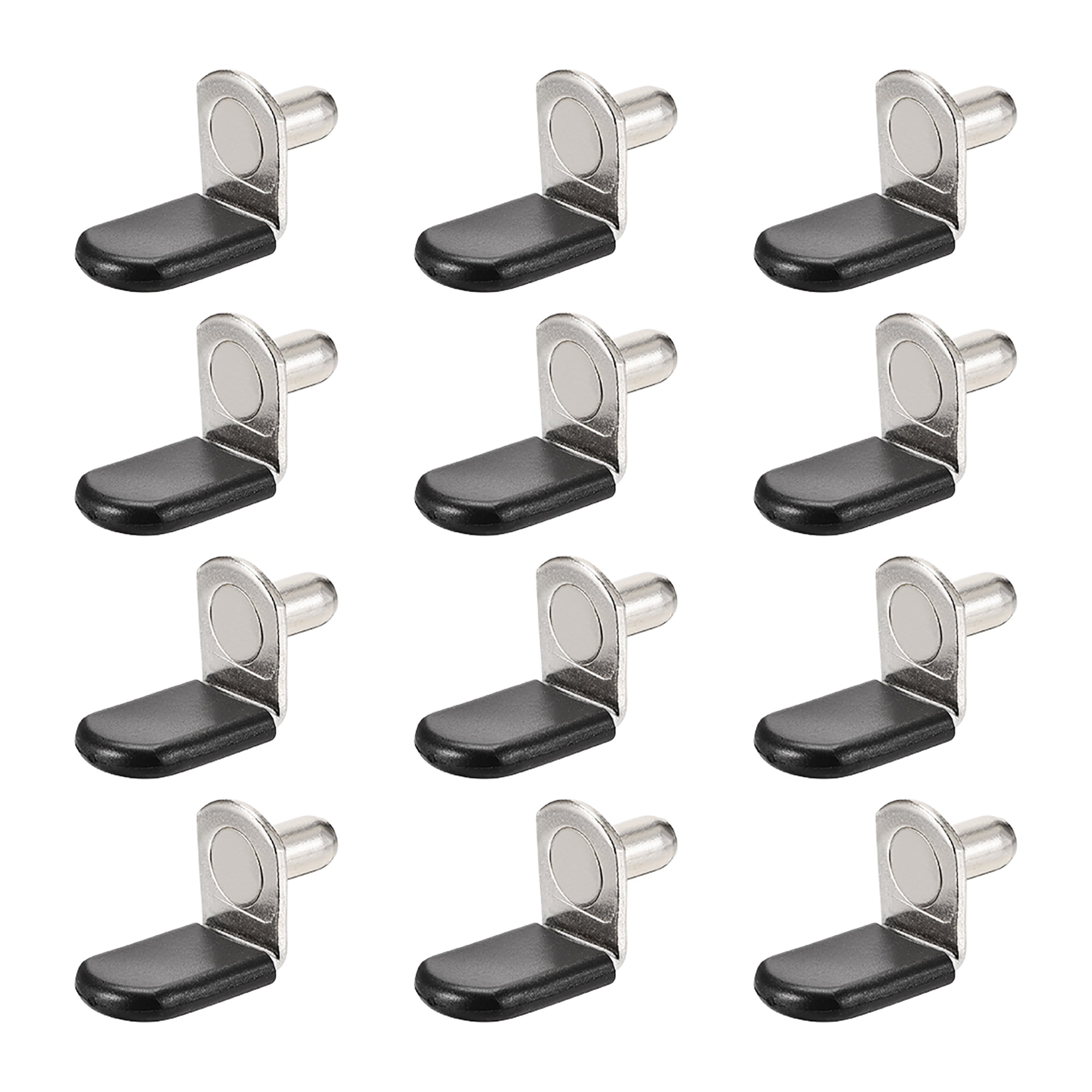 Uxcell L Shape w Hole Shelf Support Bracket Peg Steel Silver Tone 50Pcs ...