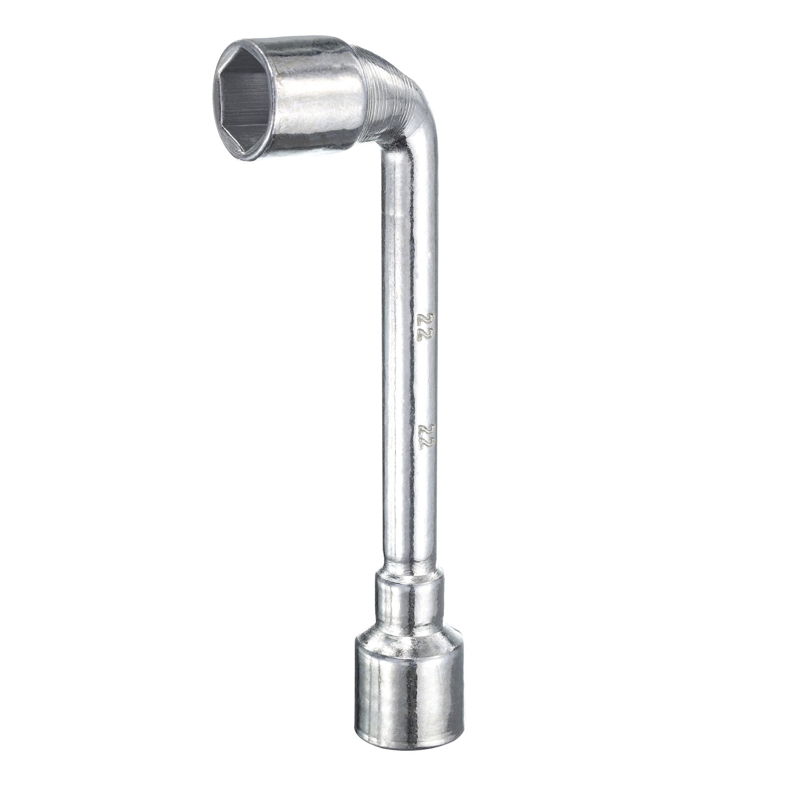 Uxcell L Shaped Angled Hex Socket Wrench 22mm 45# Steel Double Ended ...