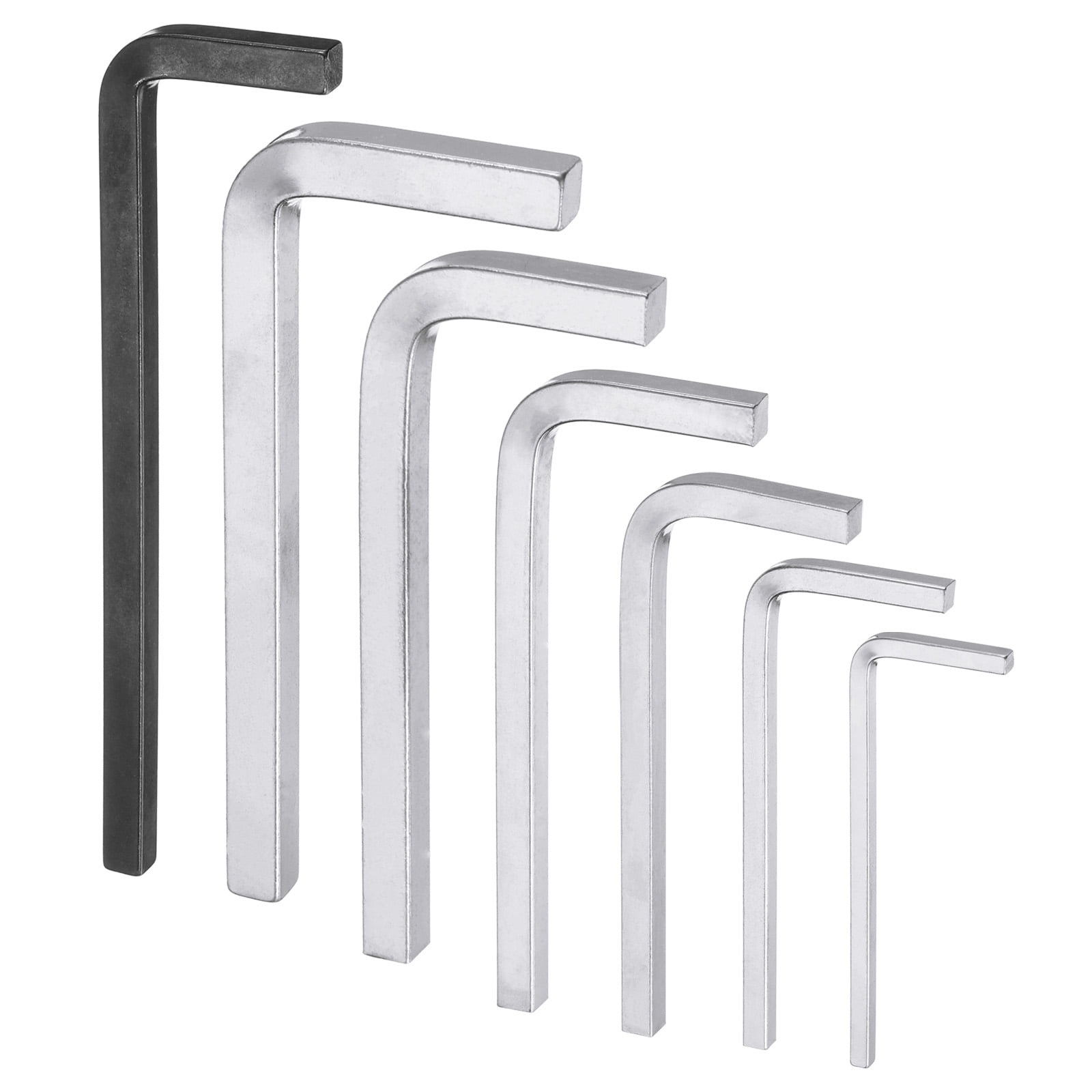 Uxcell L-Shaped Square Head Wrench 3-9.5mm Carbon Steel L-Key 4 Points ...