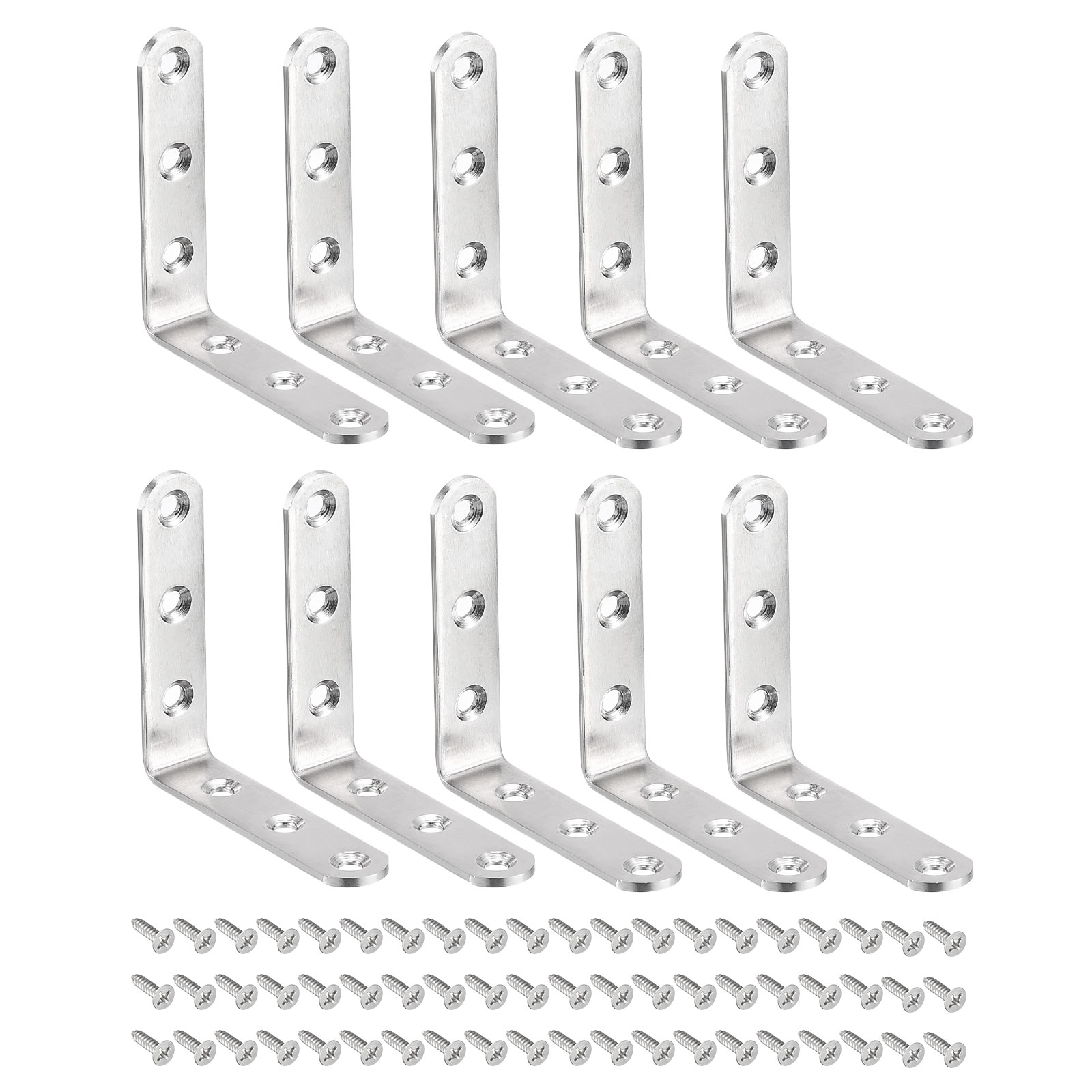 Uxcell L Shelf Bracket, 12Set 3 x 3Inch Silver Floating Shelves Bracket ...