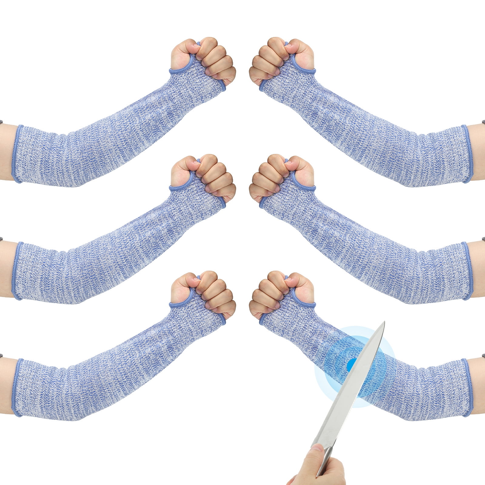 Uxcell L Size Arm Protectors Sleeve Cut Resistant Sleeve with Thumb ...