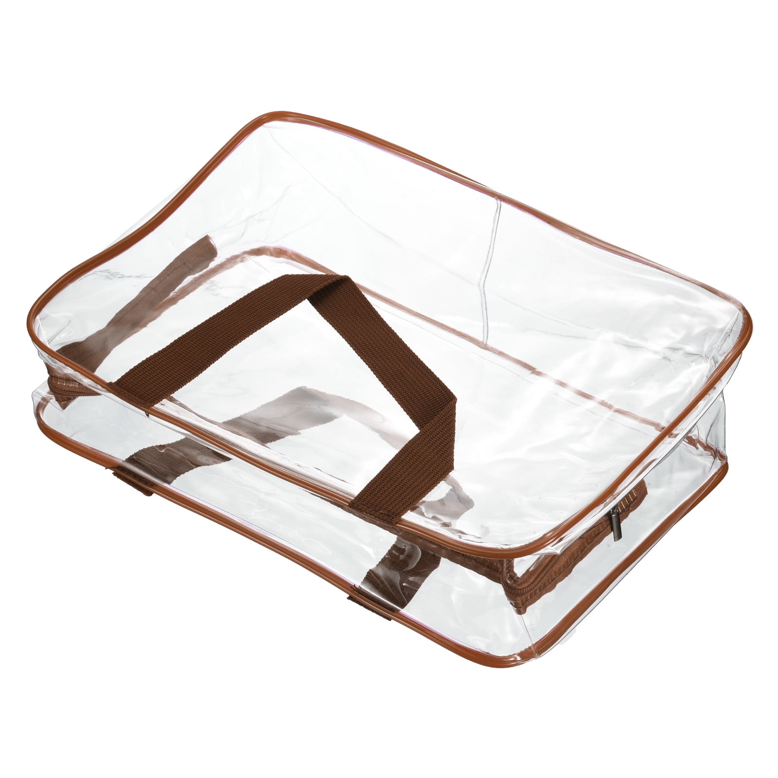 Uxcell L Size Clear PVC Toiletry Bag Makeup Cosmetic Pouch with Zipper ...