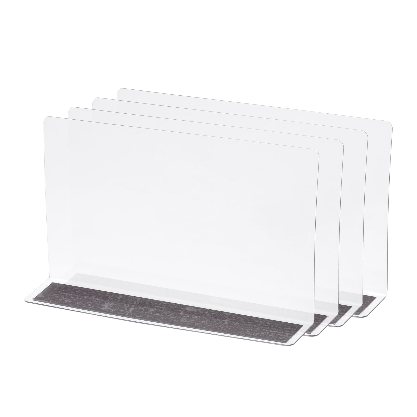 Uxcell L Type Dividers, PVC Clear Separator With Magnetic Strip 20 x 4 ...
