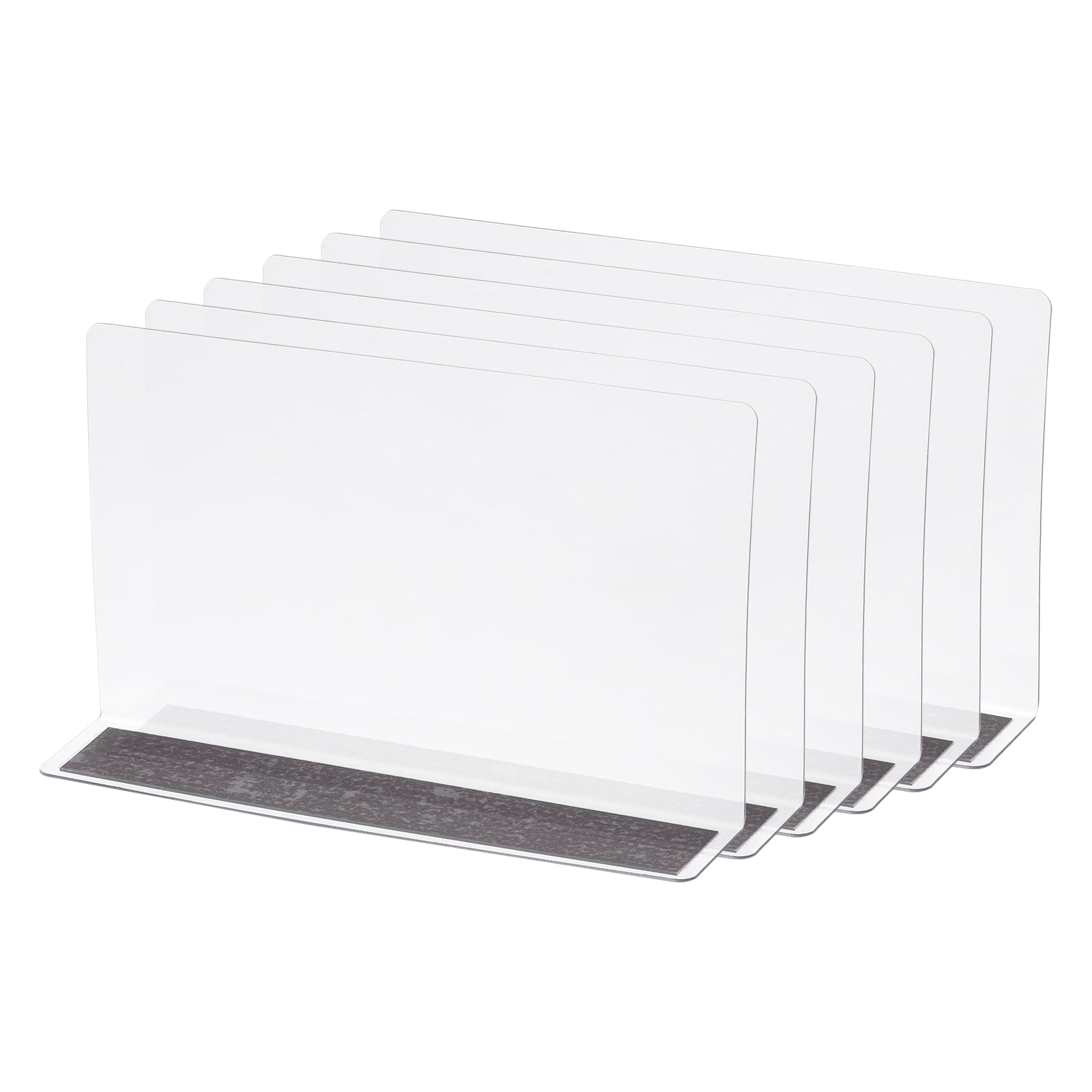 Uxcell L Type Dividers, PVC Clear Separator With Magnetic Strip 20 x 4 ...