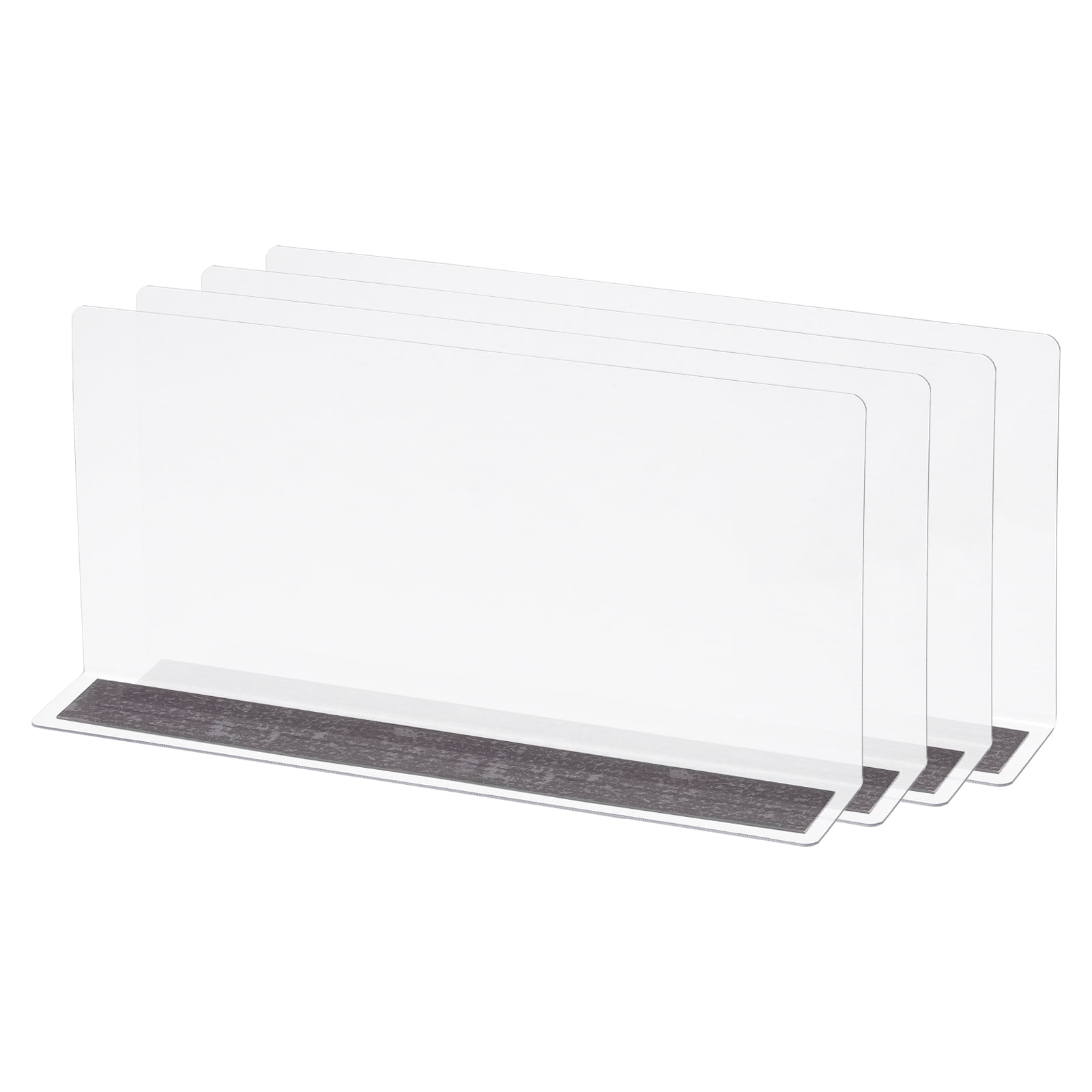 Uxcell L Type Dividers, Clear Separator With Magnetic Strip 25 x 4 x ...