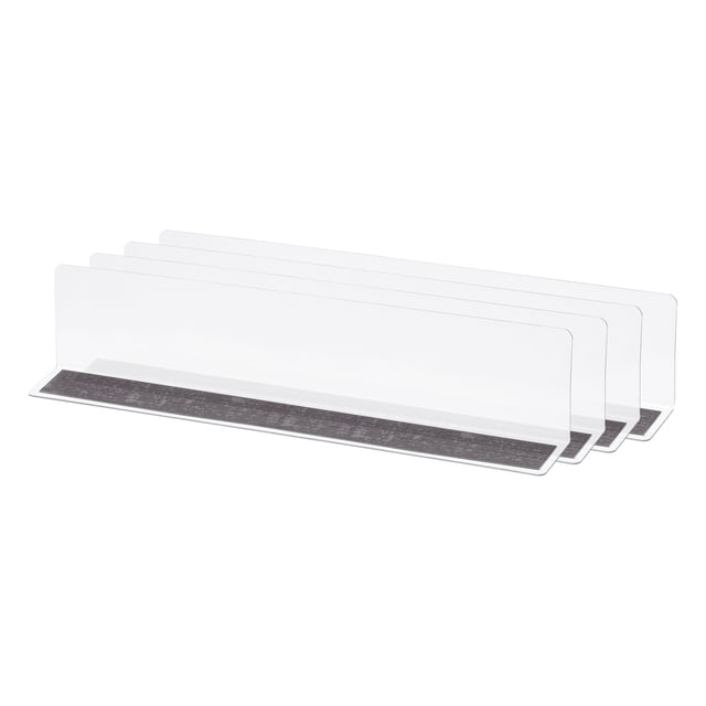 Uxcell L Type Dividers, Clear Separator With Magnetic Strip 28 x 3 x ...