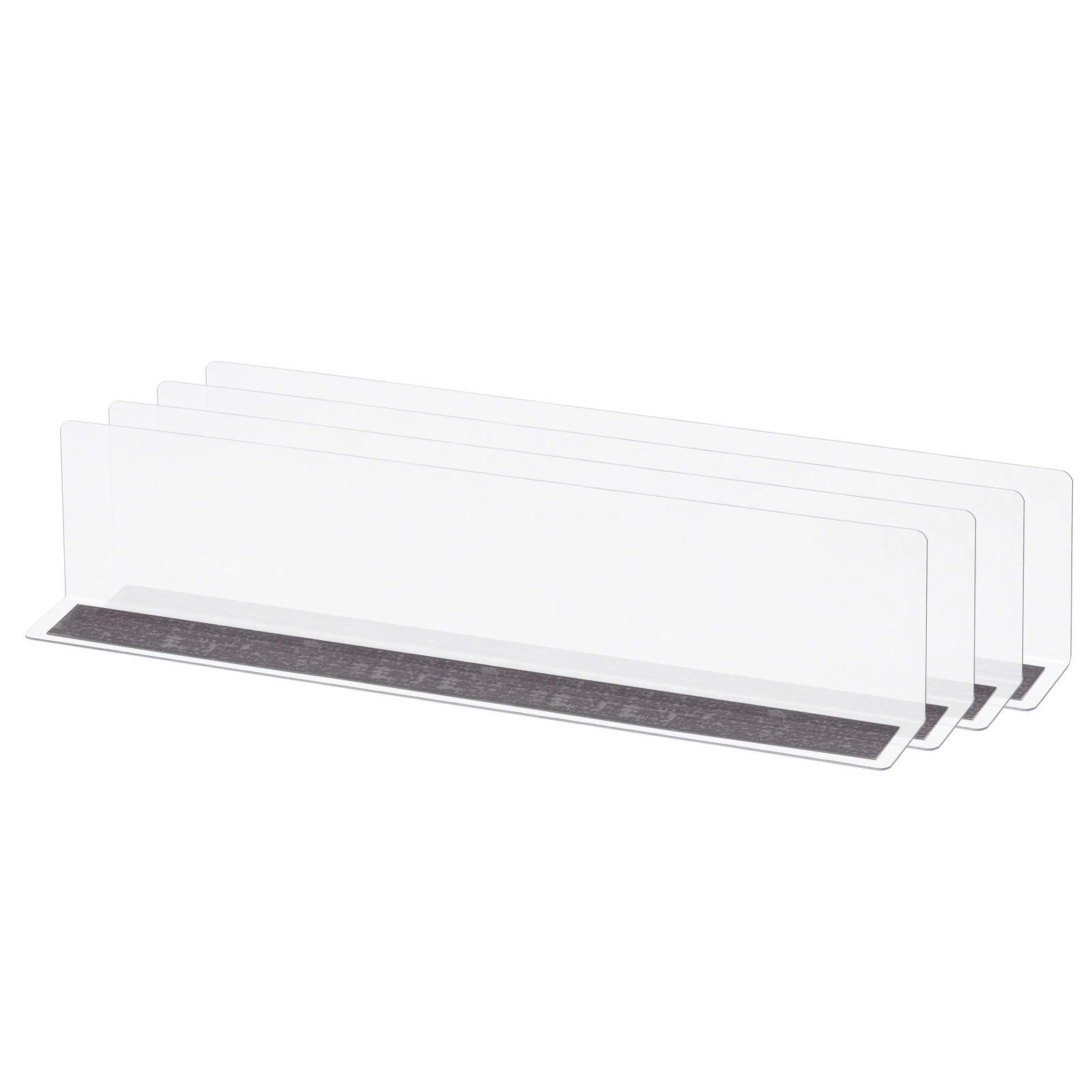 Uxcell L Type Dividers, PVC Clear Separator With Magnetic Strip 35 x 4 ...