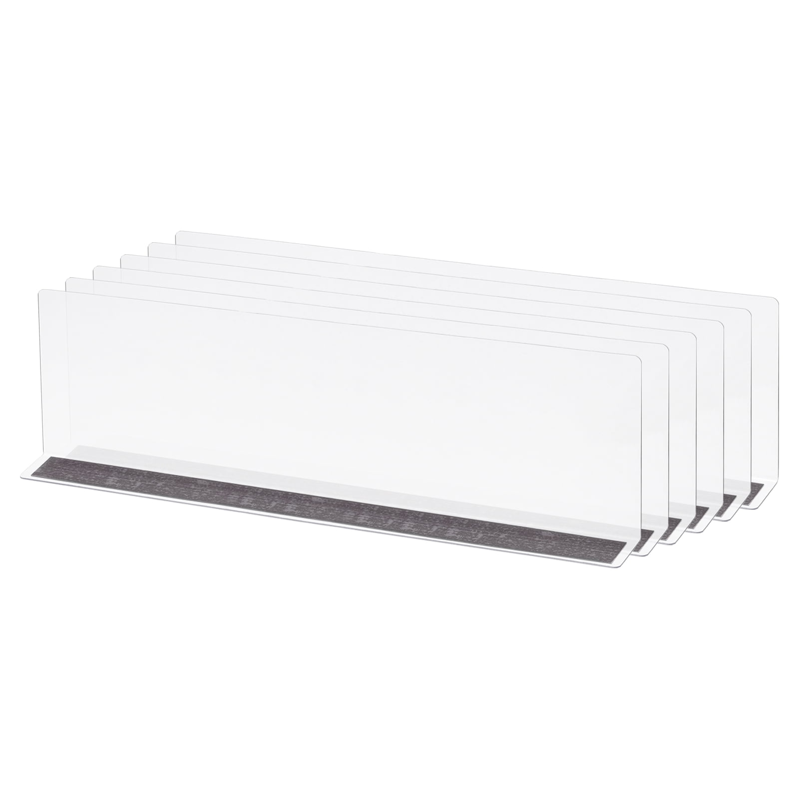 Uxcell L Type Dividers, PVC Clear Separator With Magnetic Strip 40 x 4 ...