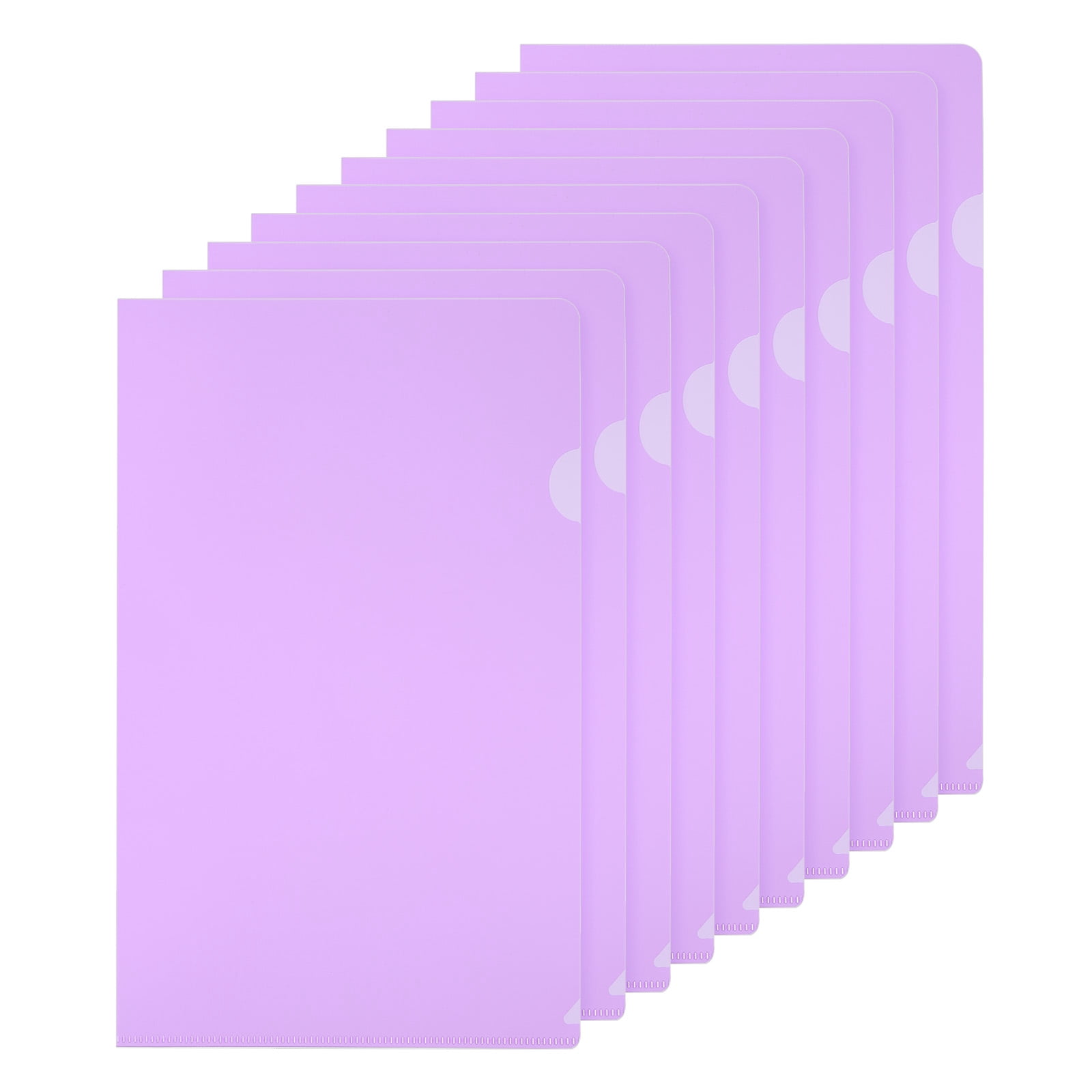 Uxcell L Type Folders 10 Pack A4 Plastic File Project Pockets Clear ...
