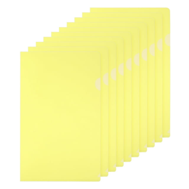 Uxcell L Type Folders 10 Pack A4 Plastic File Project Pockets Clear ...