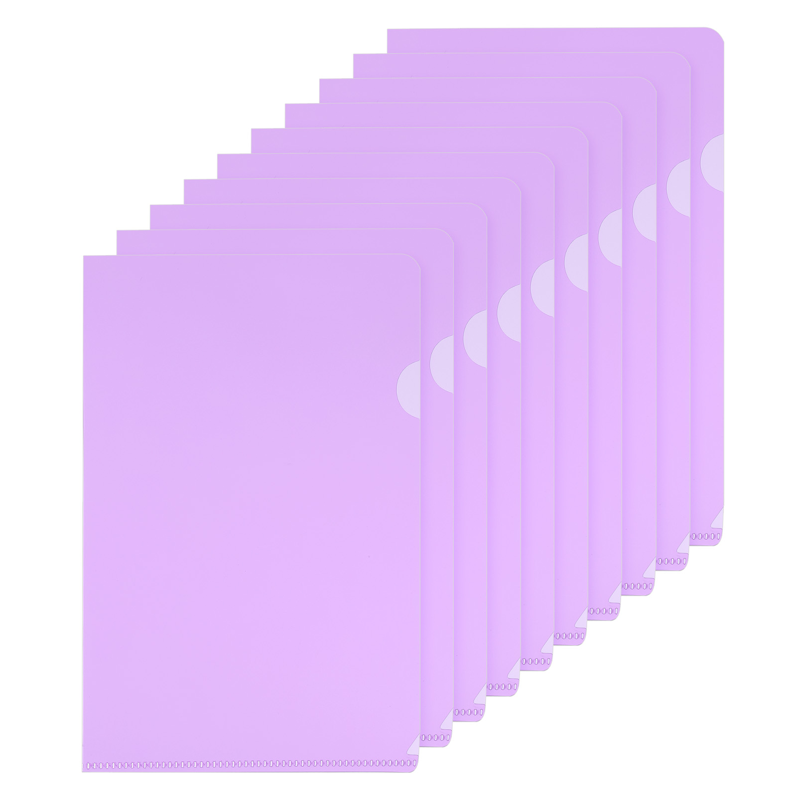 Uxcell L Type Folders 10 Pack A5 Plastic File Project Pockets Clear ...