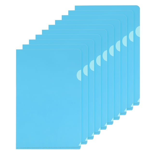 Uxcell L Type Folders 10 Pack A5 Plastic File Project Pockets Clear ...