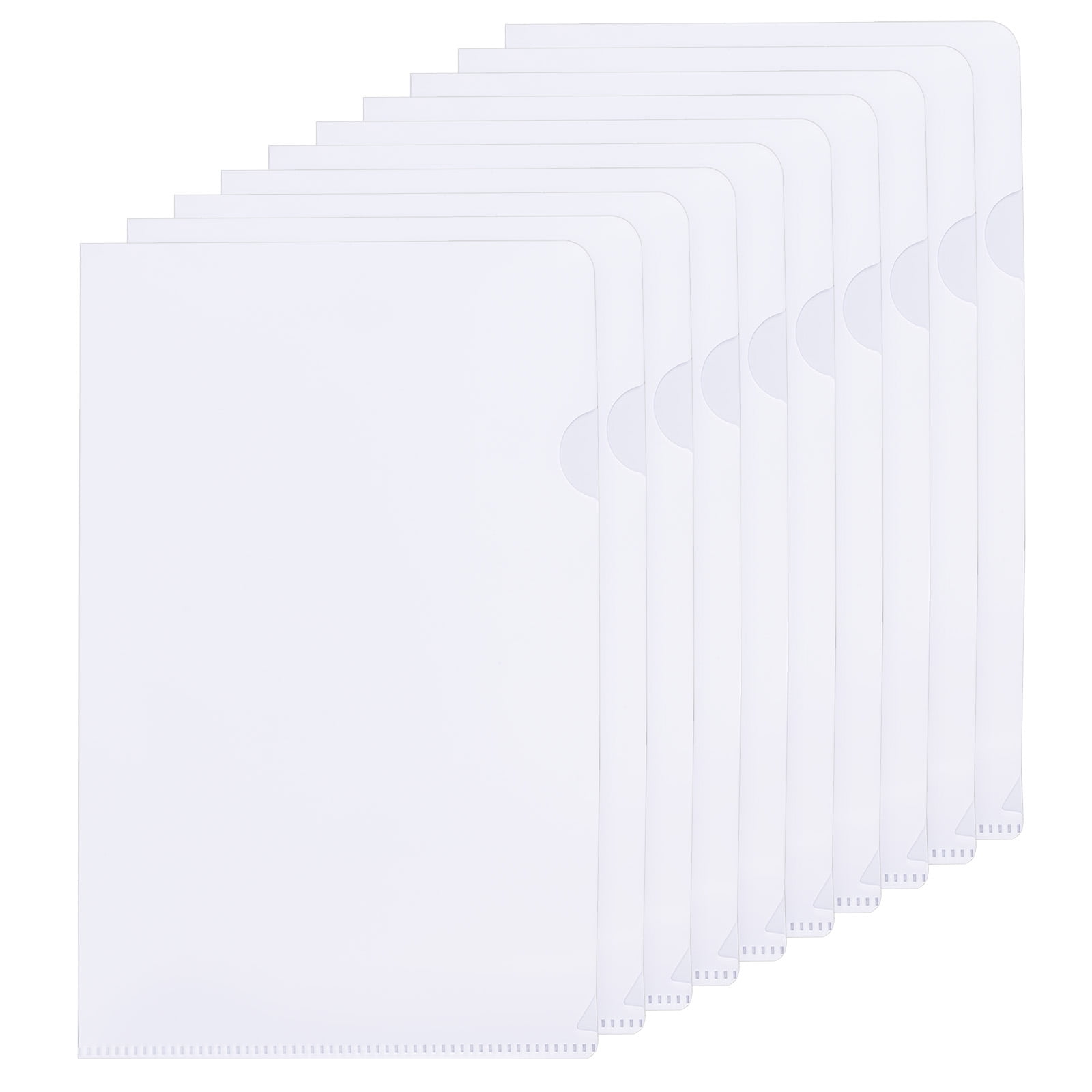 Uxcell L Type Folders 10 Pack A5 Plastic File Project Pockets Clear ...