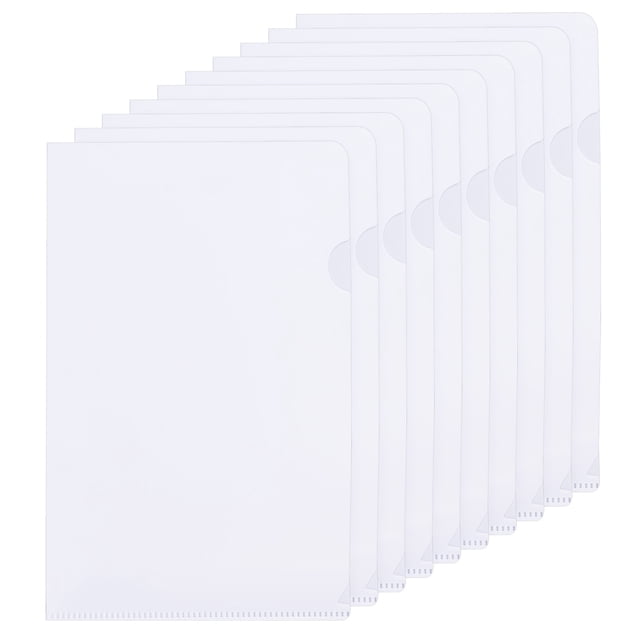 Uxcell L Type Folders 10 Pack A5 Plastic File Project Pockets Clear ...