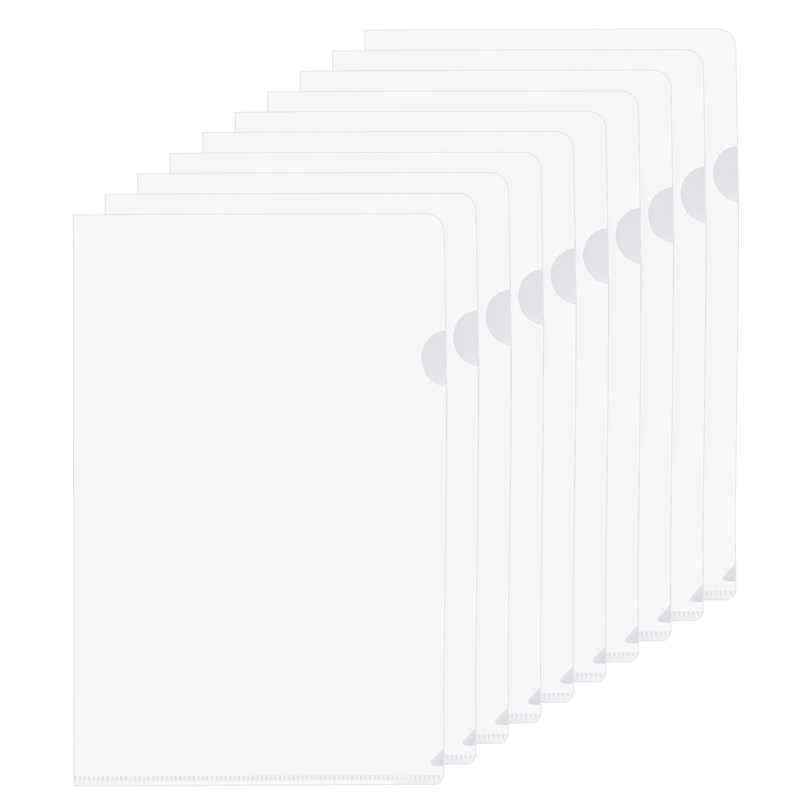 Uxcell L Type Folders 10 Pack A5 Plastic File Project Pockets, Frosted ...