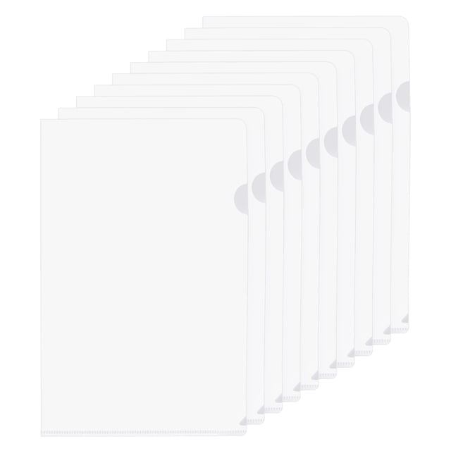 Uxcell L Type Folders 50 Pack A5 Plastic File Project Pockets Clear ...