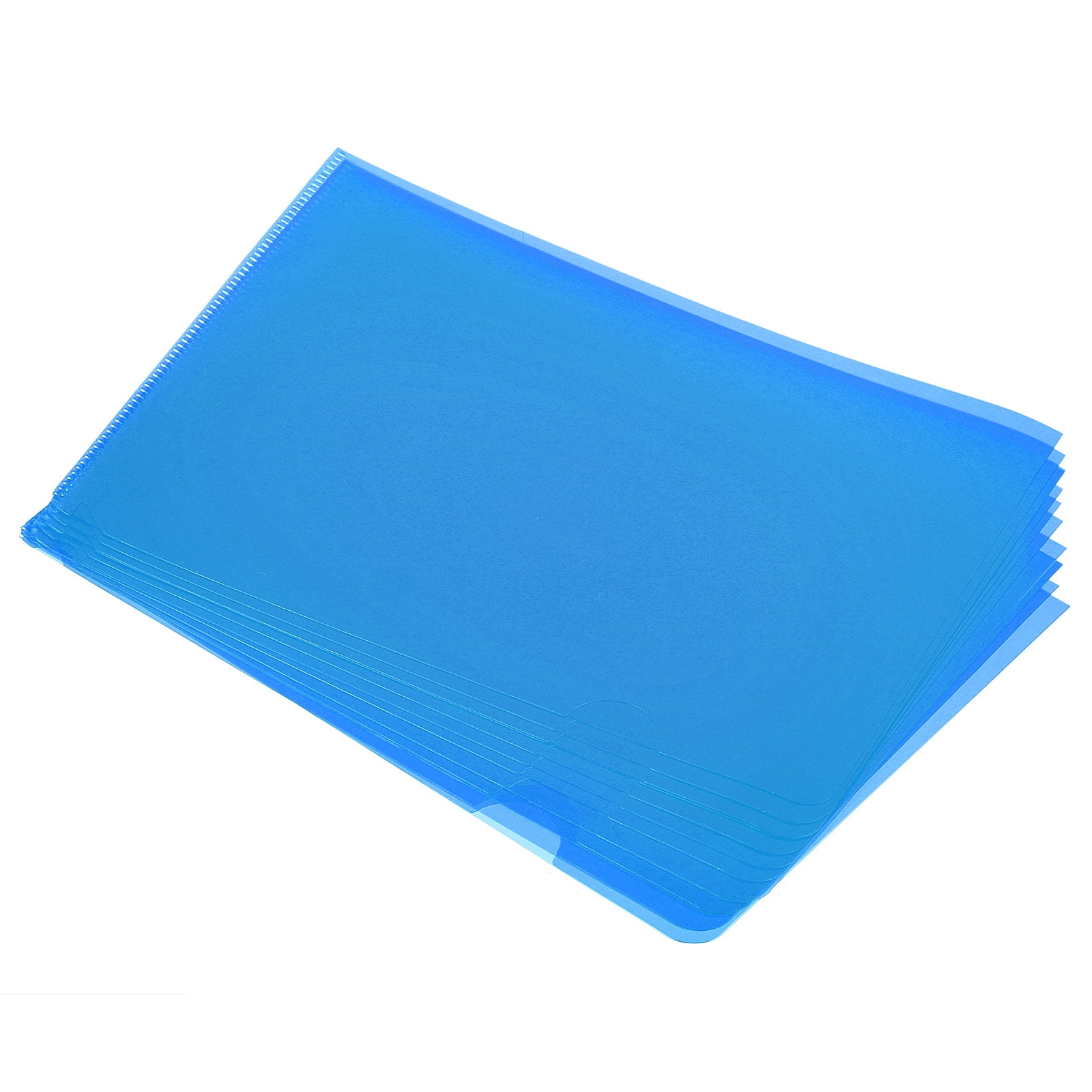 Uxcell L Type Folders A5 Plastic Clear Folder File Jacket Sleeves, Blue ...