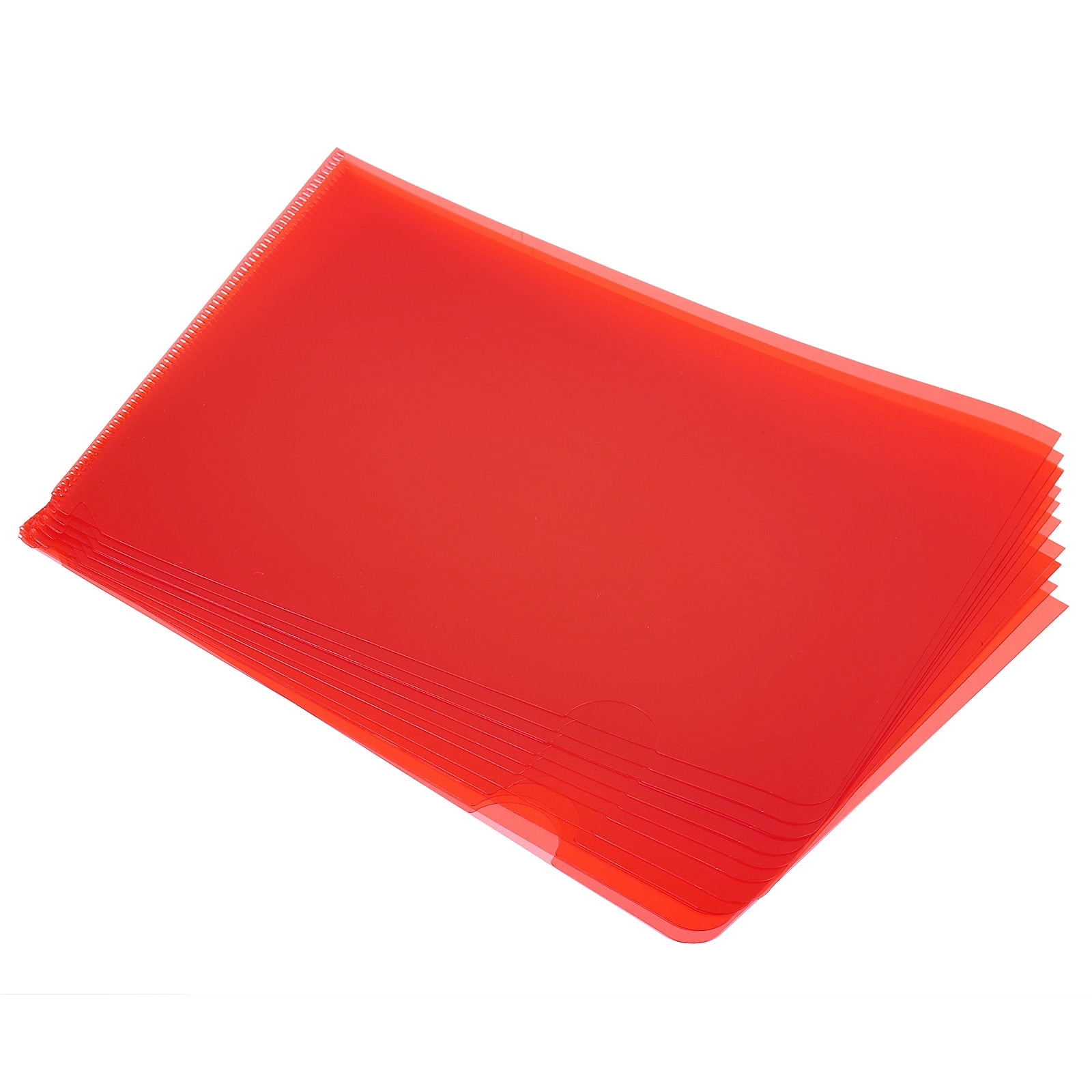 Uxcell L Type Folders A5 Plastic Clear Folder File Jacket Sleeves, Red ...
