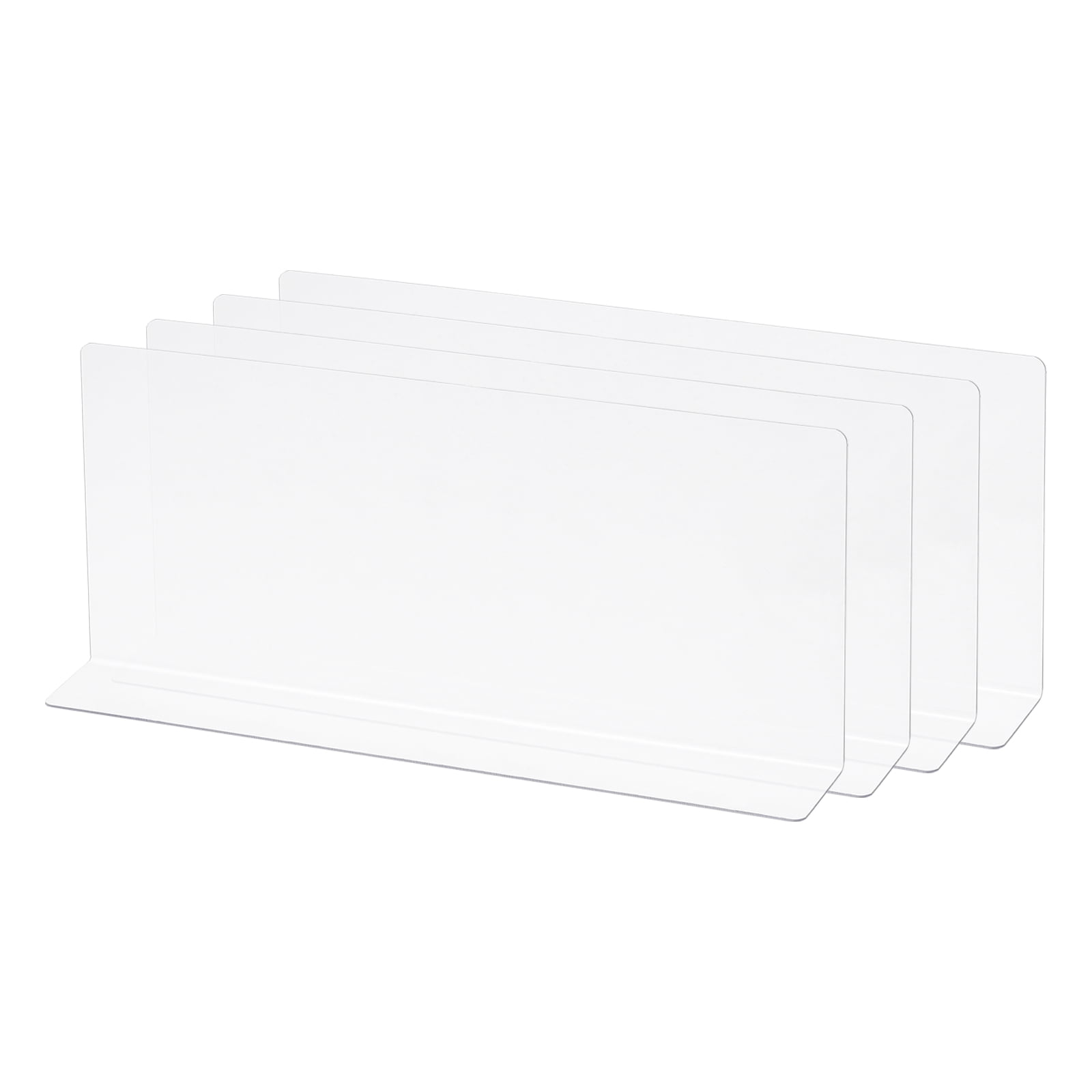 Uxcell L Type Shelf Dividers, Clear Closet Shelf Separator 28 x 4 x ...