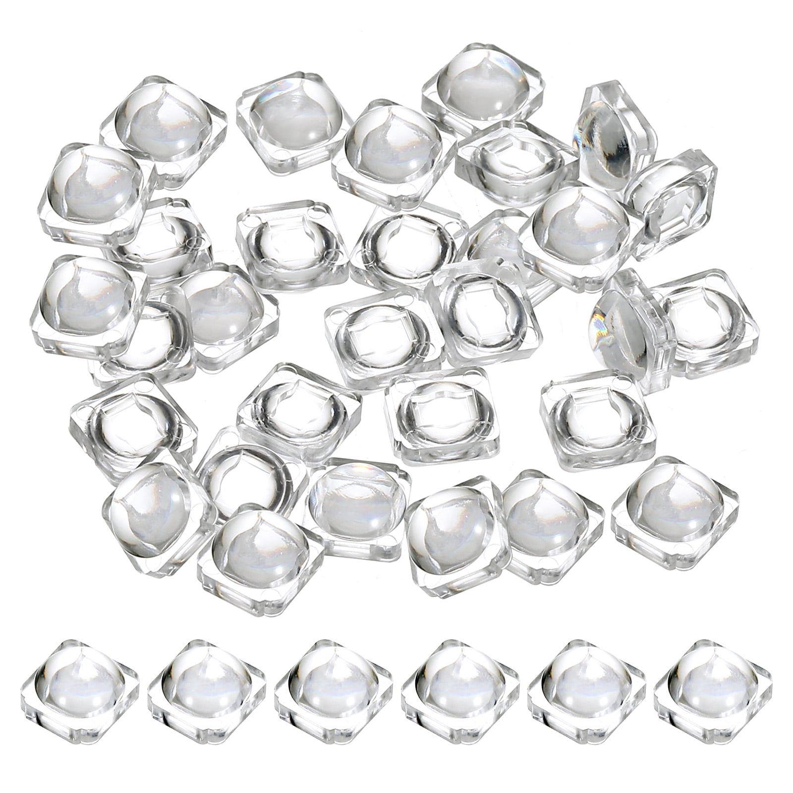 Uxcell LED Convex Lens, 50 Pack 90 Degree Beam Angle Acrylic LED ...